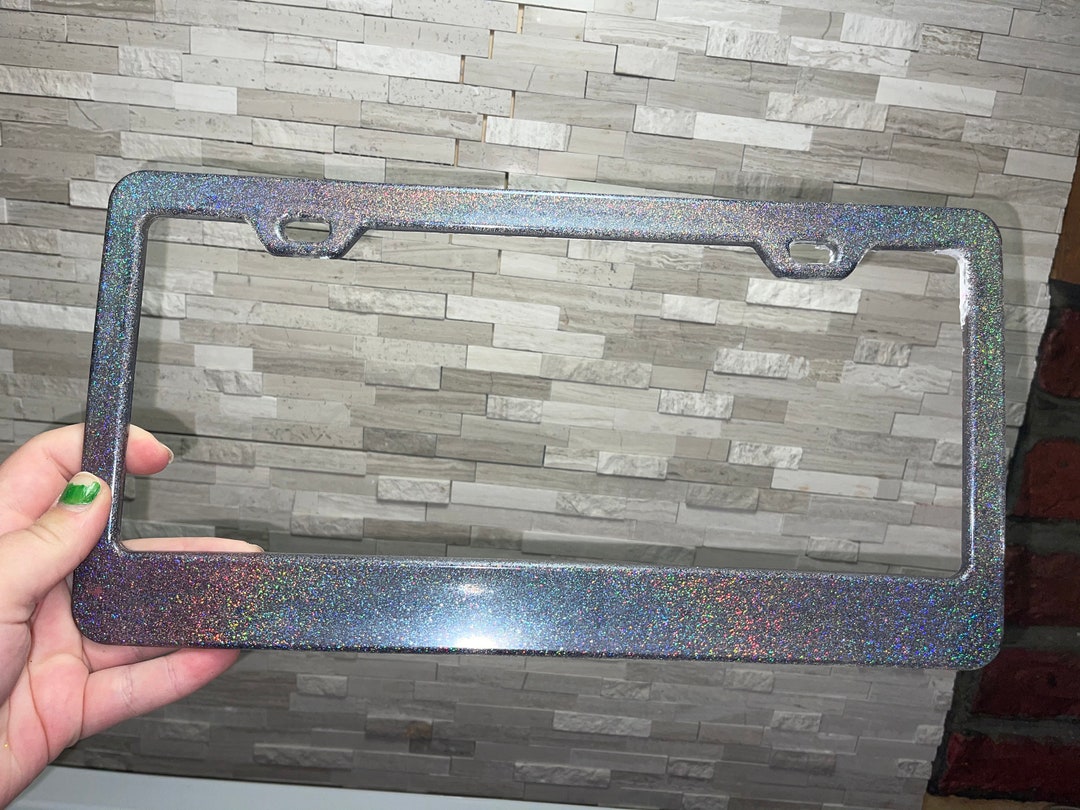 Holographic License Plate Frame | Holographic License Plate Cover - Etsy