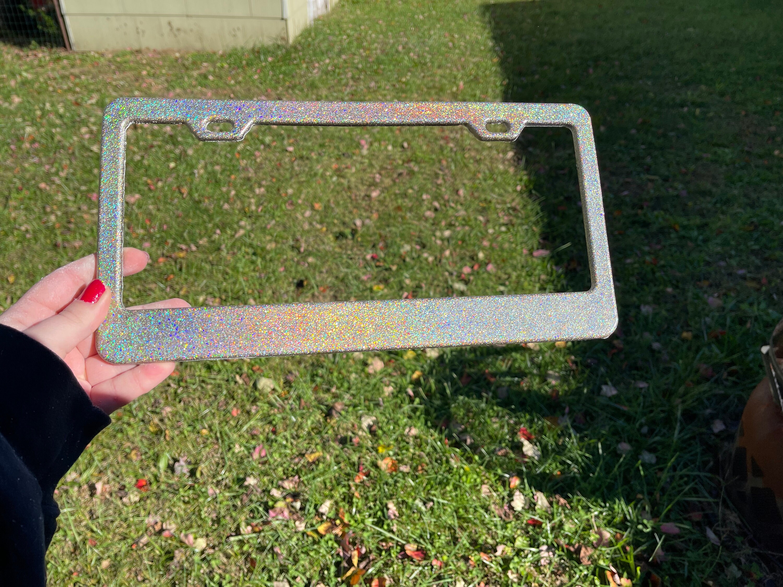 Gold Holographic License Plate Frame Gold License Plate - Etsy