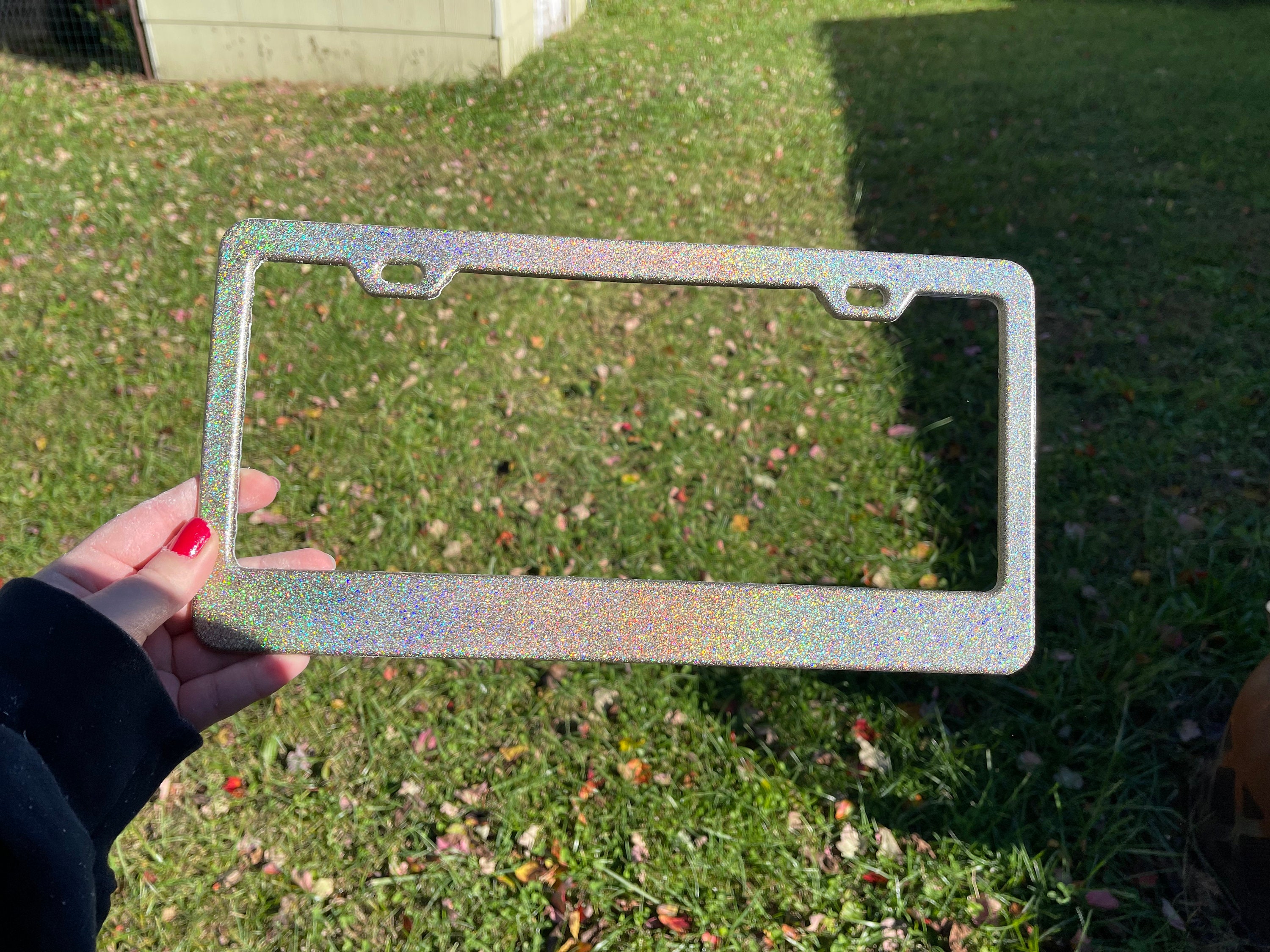 Gold Holographic License Plate Frame Gold License Plate - Etsy