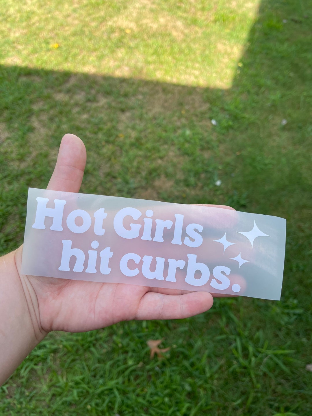 Hot Girls Hit Curbs Bumper Sticker | Hot Girl Bumper Sticker | Funny ...