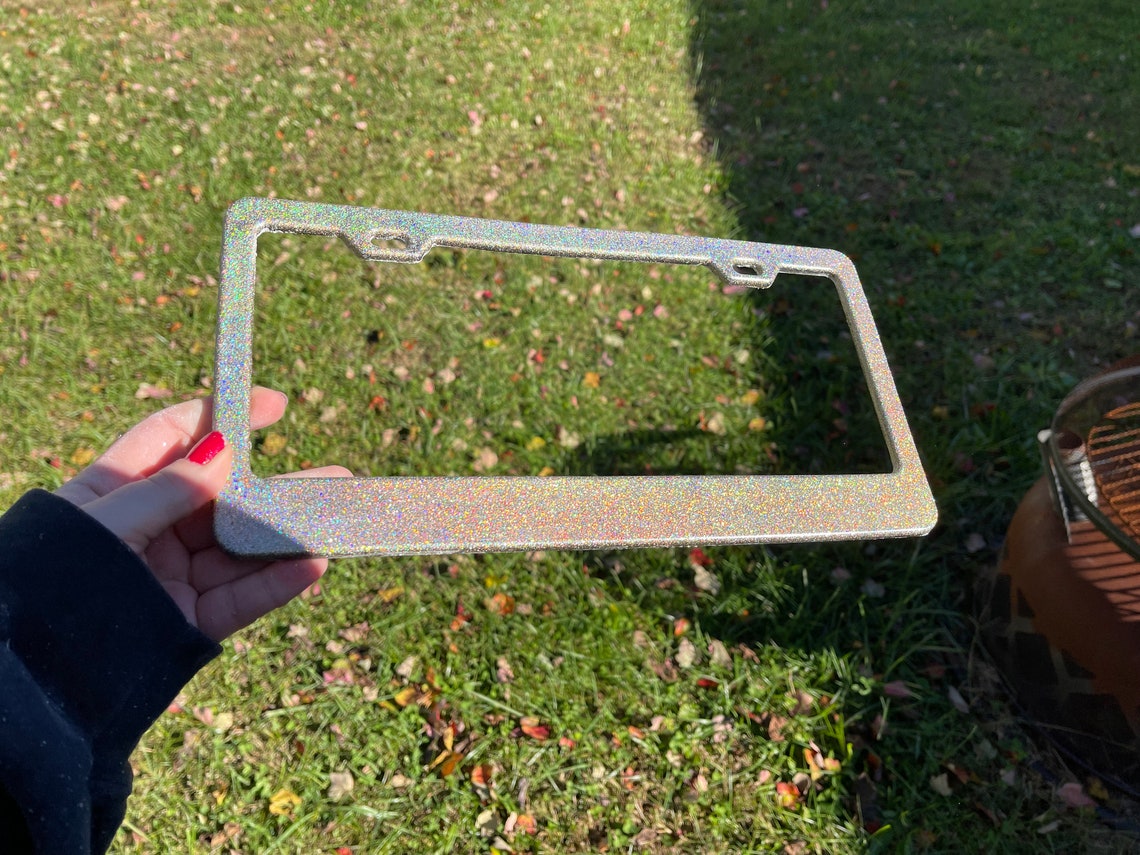 Gold Holographic License Plate Frame Gold License Plate - Etsy