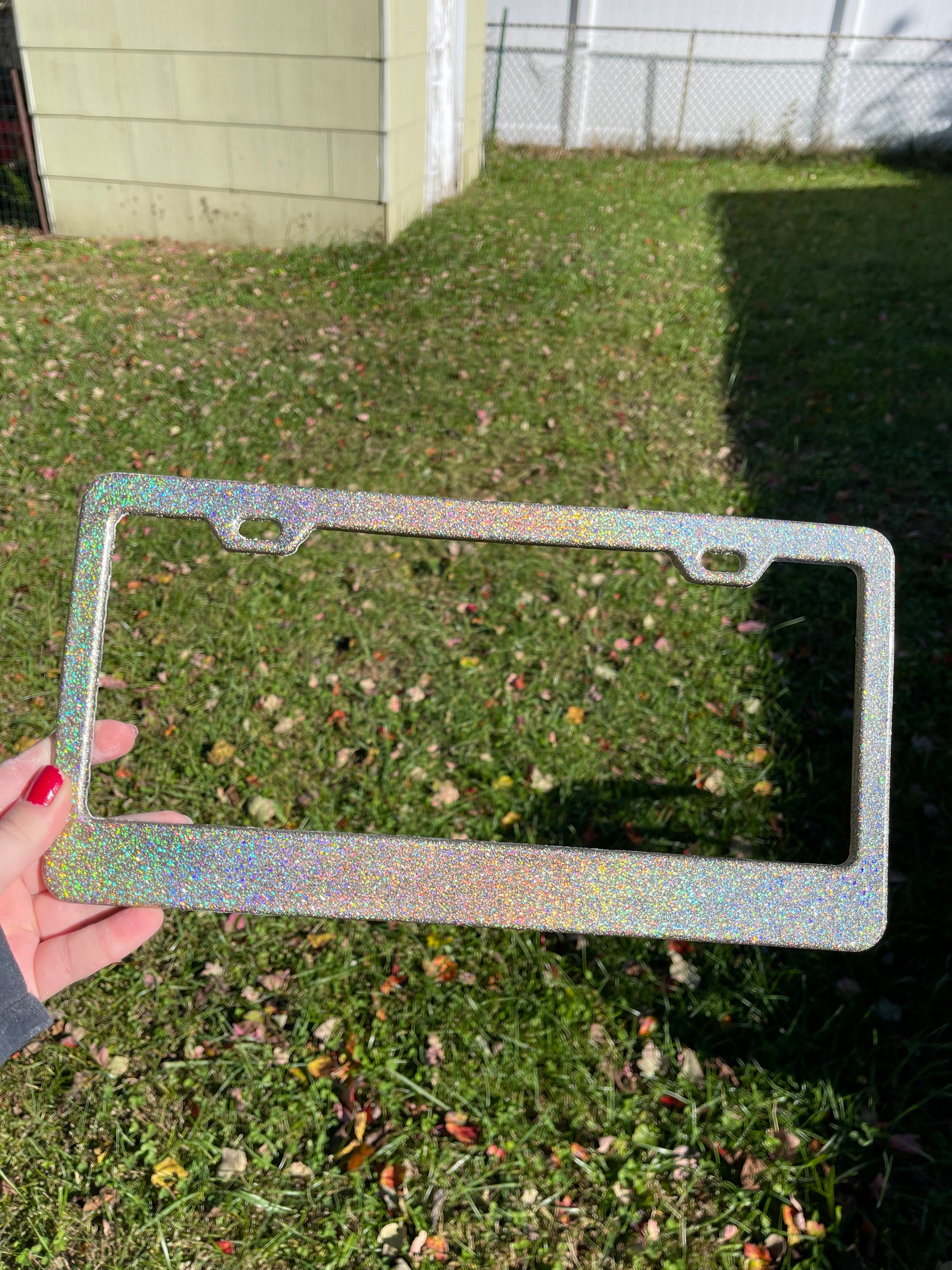 Gold Holographic License Plate Frame Gold License Plate - Etsy