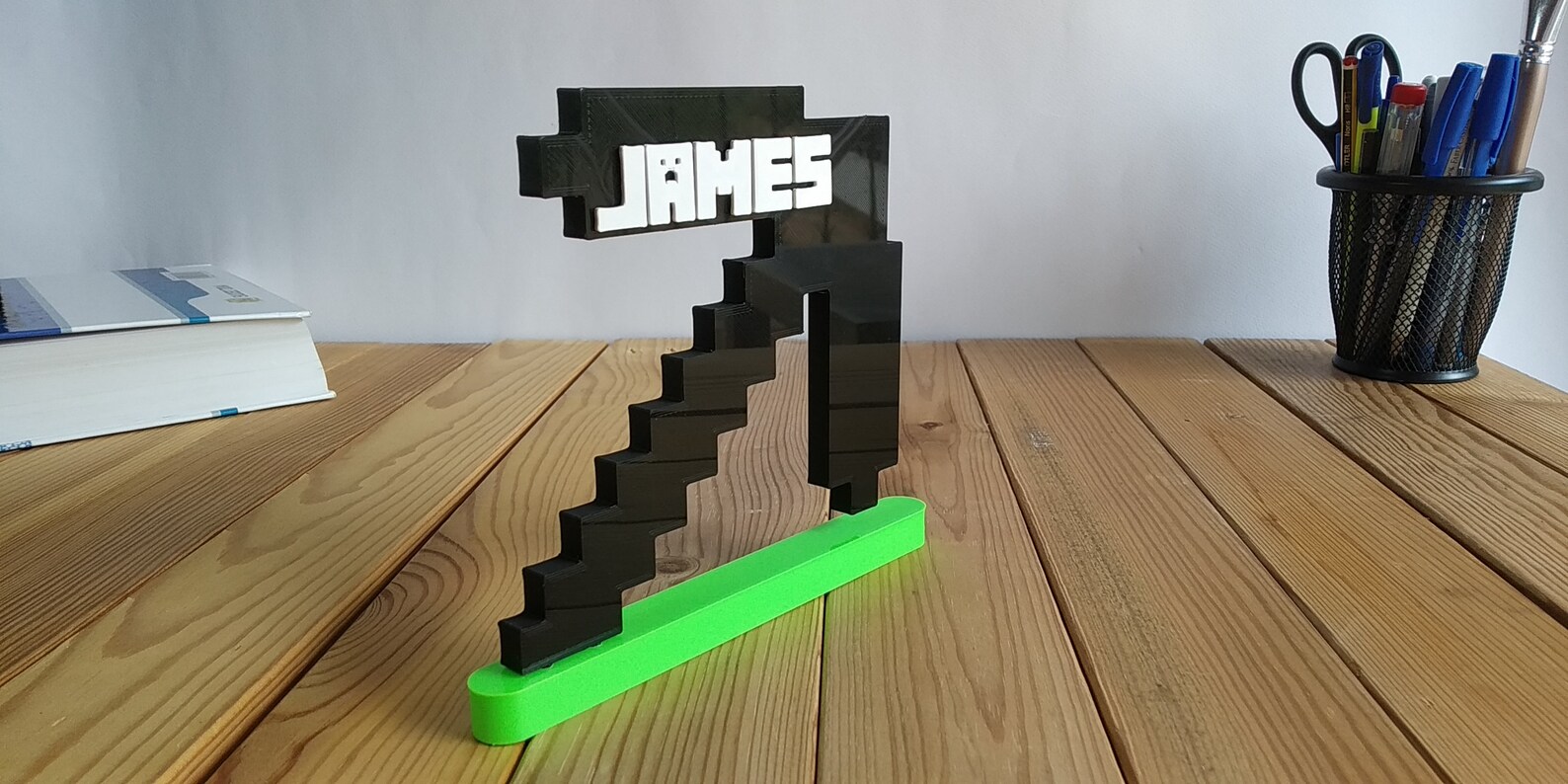 Personalized Minecraft Name Sign custom minecraft | Etsy