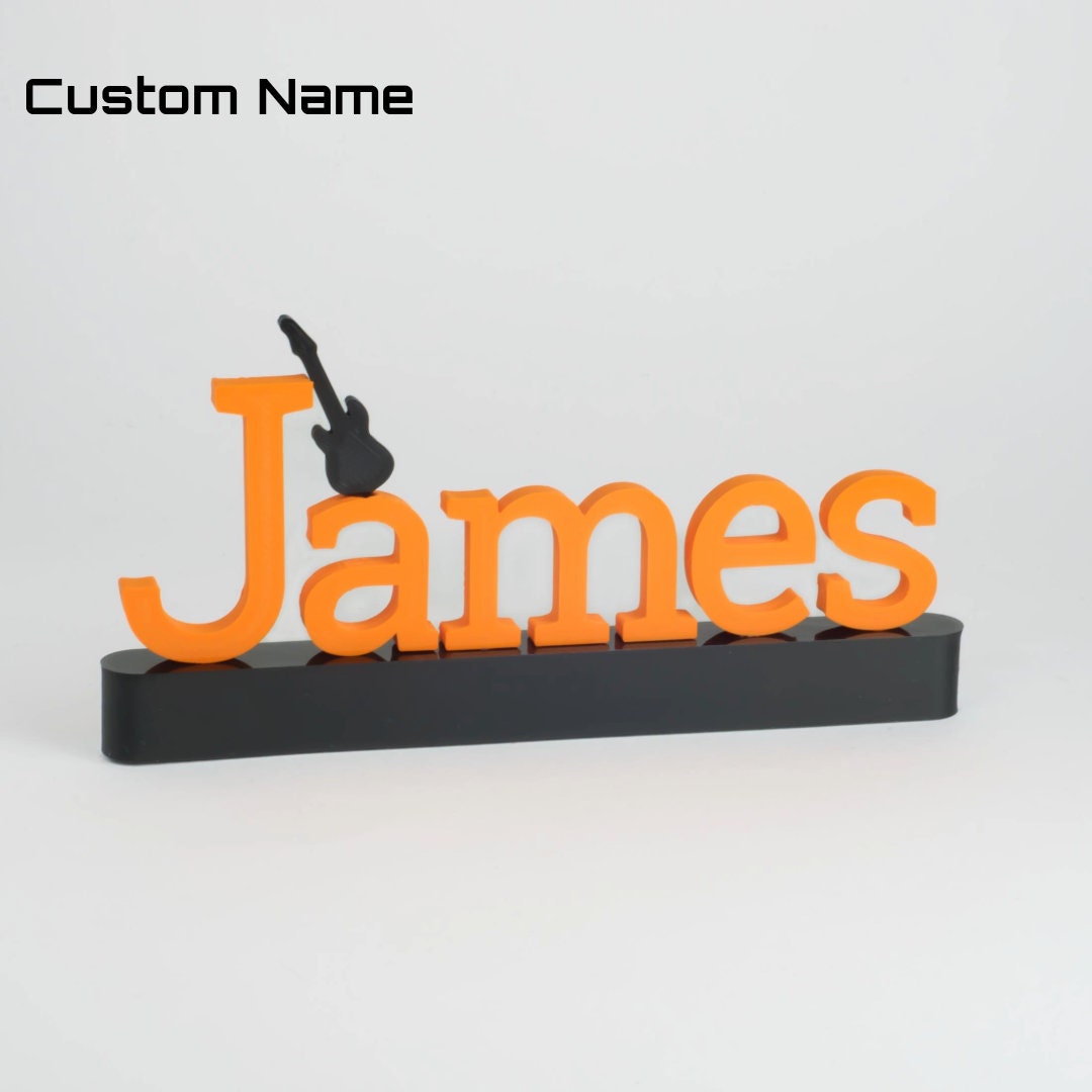 Personalized Guitar Name Sign ,custom Guitar Sign,guitar Decoration ...