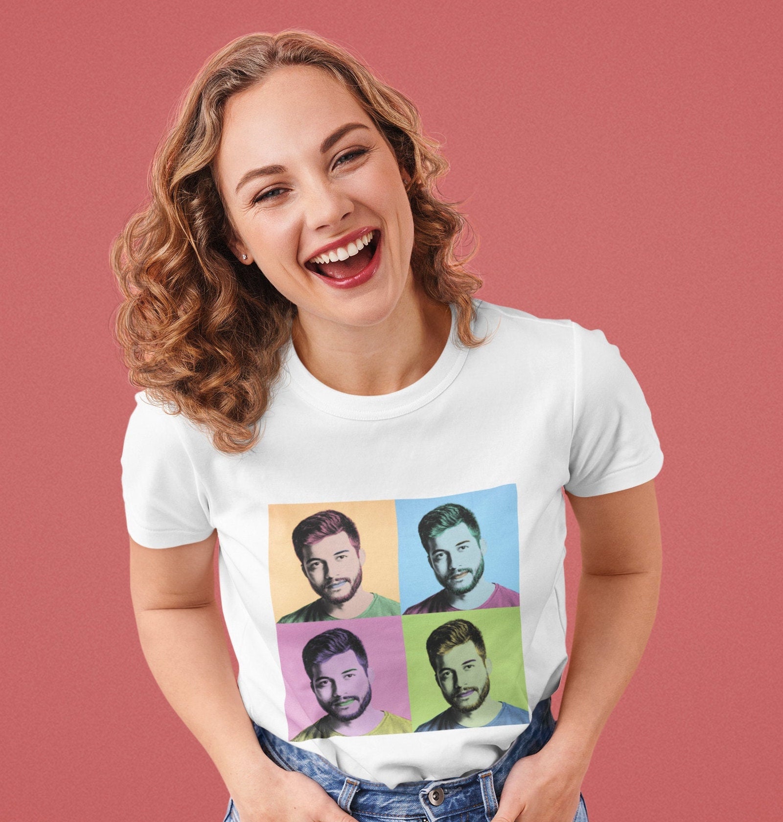 Custom Pop Art Style T Shirt, Your Photo Turned Into Pop Art Design ...