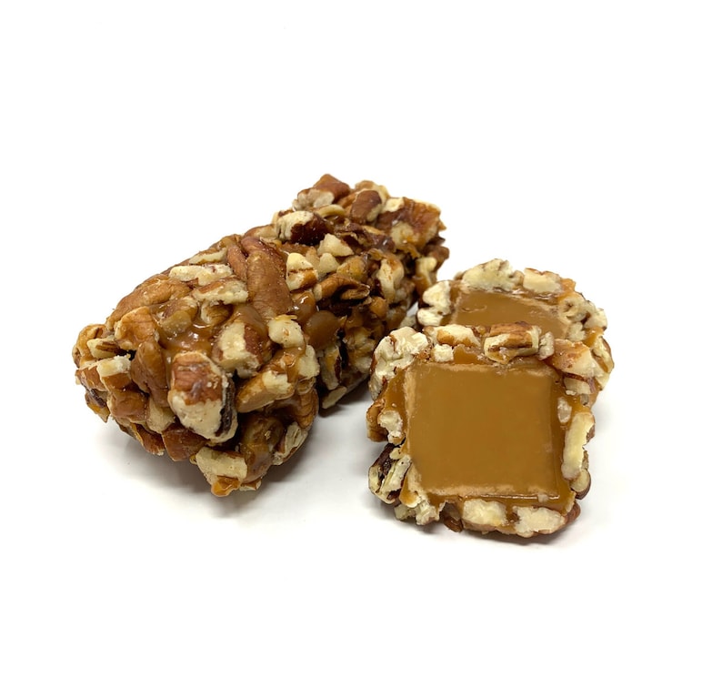 Pecan Log Rolls: Salted Caramel Nougat, Southern Delicacy (2 X 8oz) - Etsy