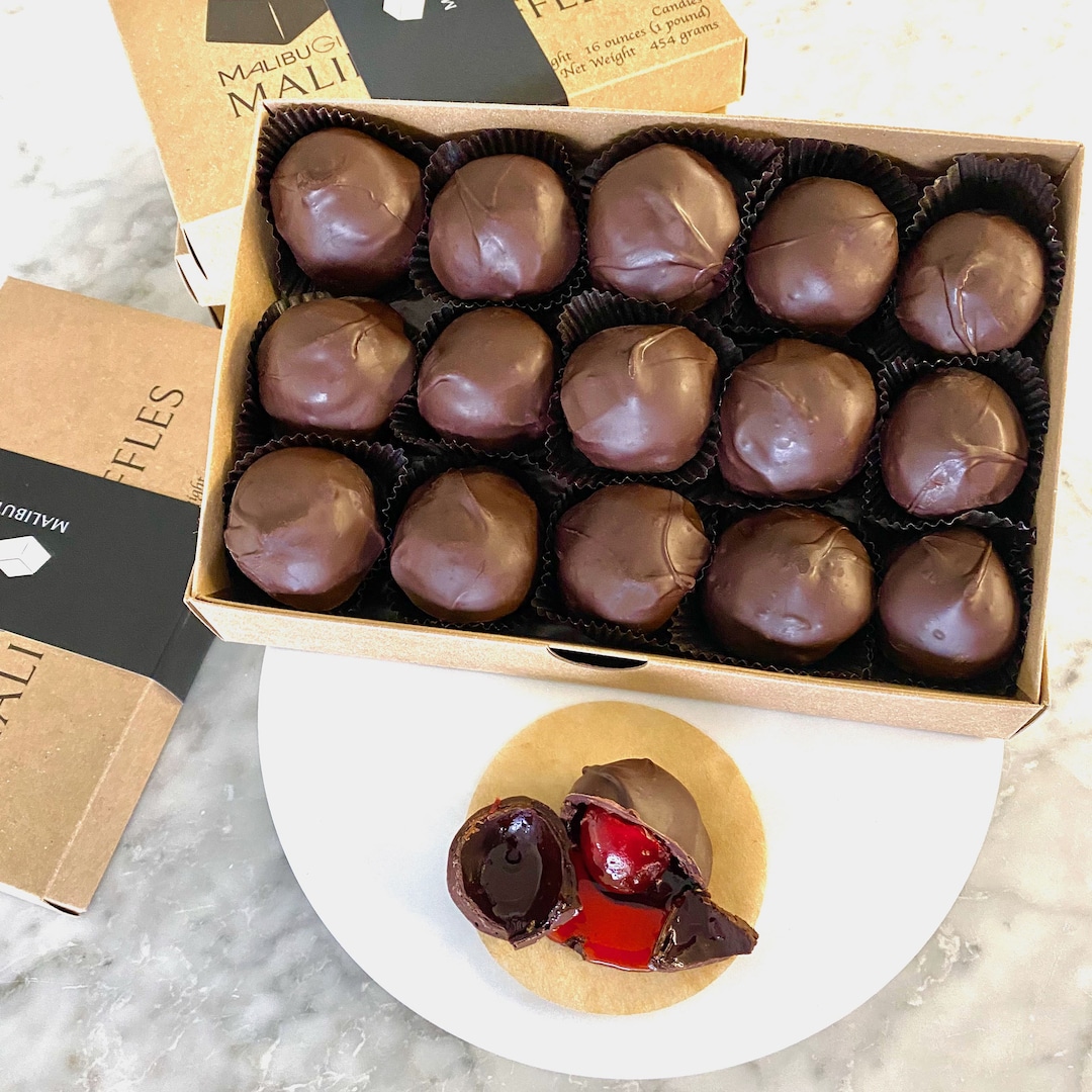 Gourmet Milk Chocolate Covered Cherries: Liquid Cordial Center - Etsy