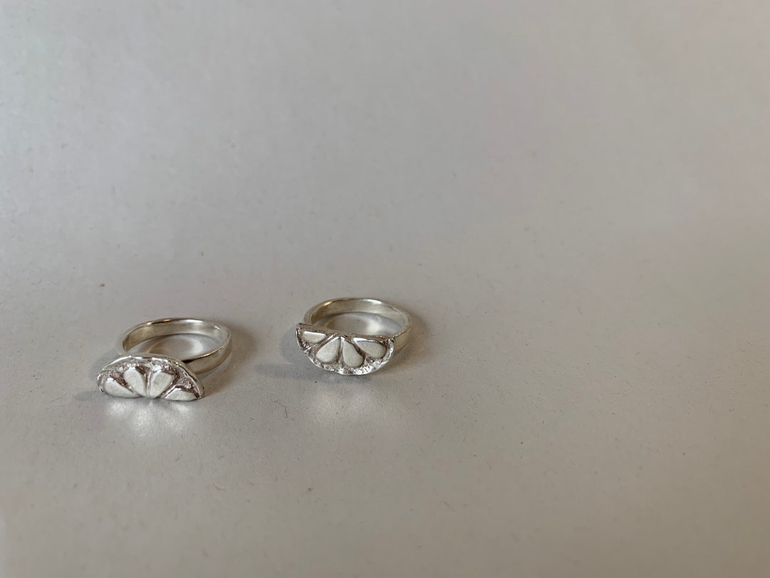 Sterling Silver Citrus Slice Ring - Etsy