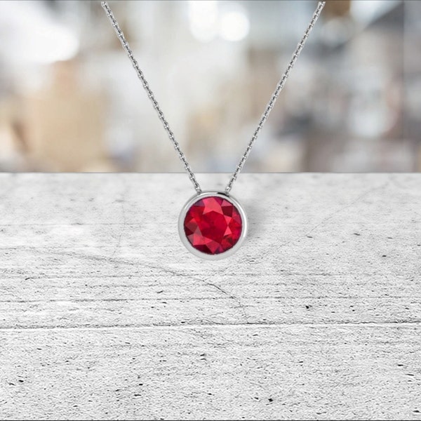 Bezel Set Ruby - Etsy