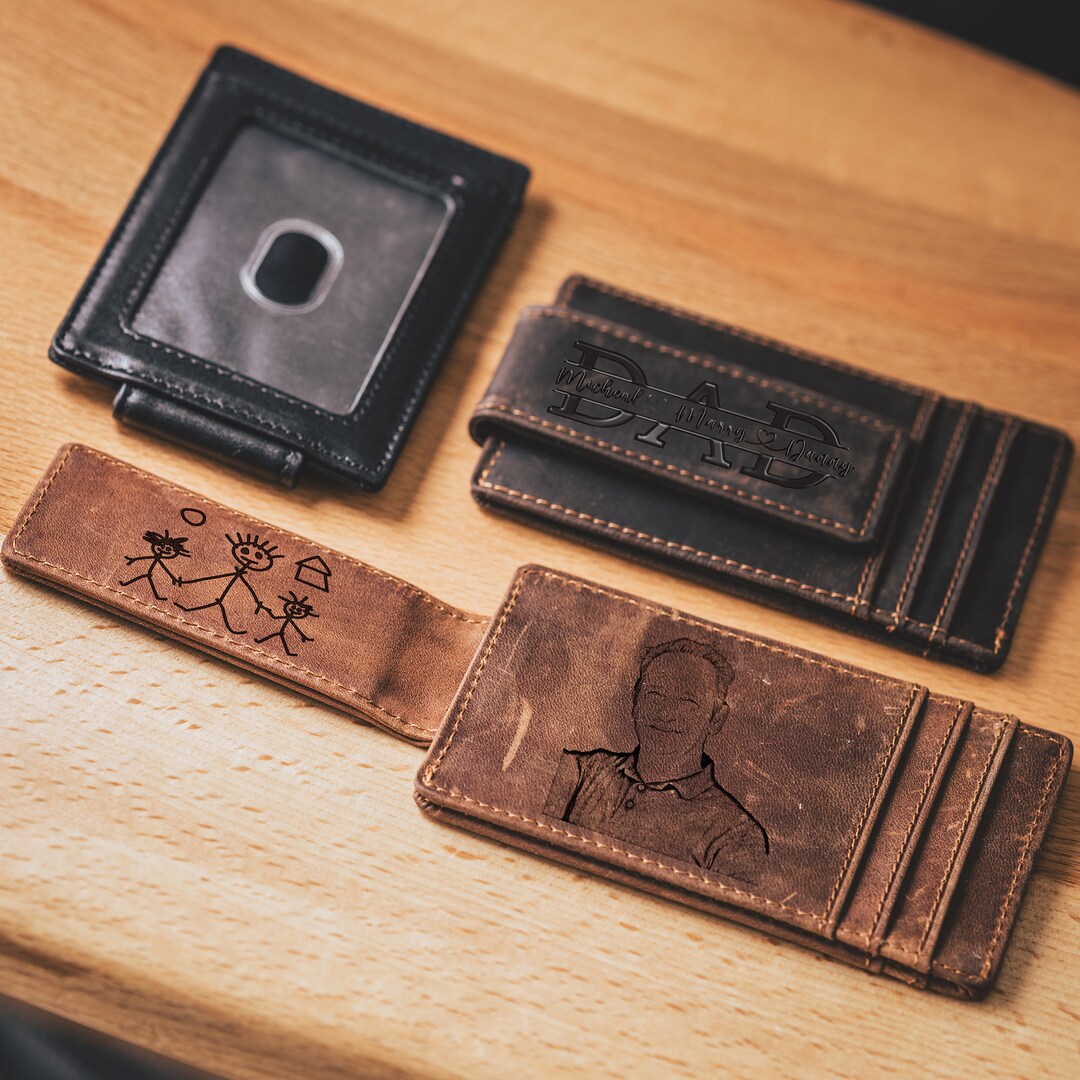 Personalized Photo Engraved Money Clip Gift for Father's Day, Picture ...