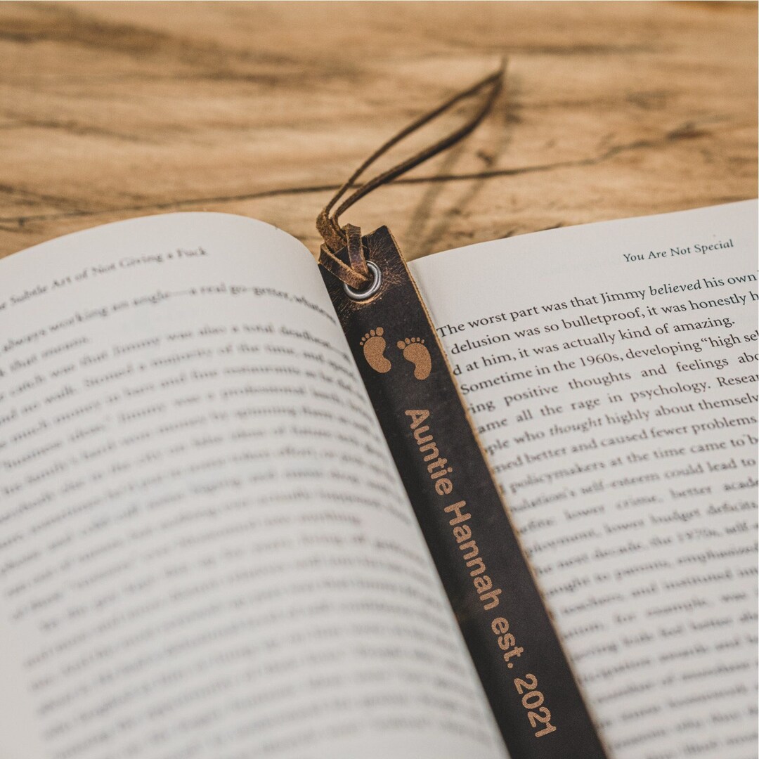 Personalized Custom Leather Bookmark for Aunts as Christmas Gift ...