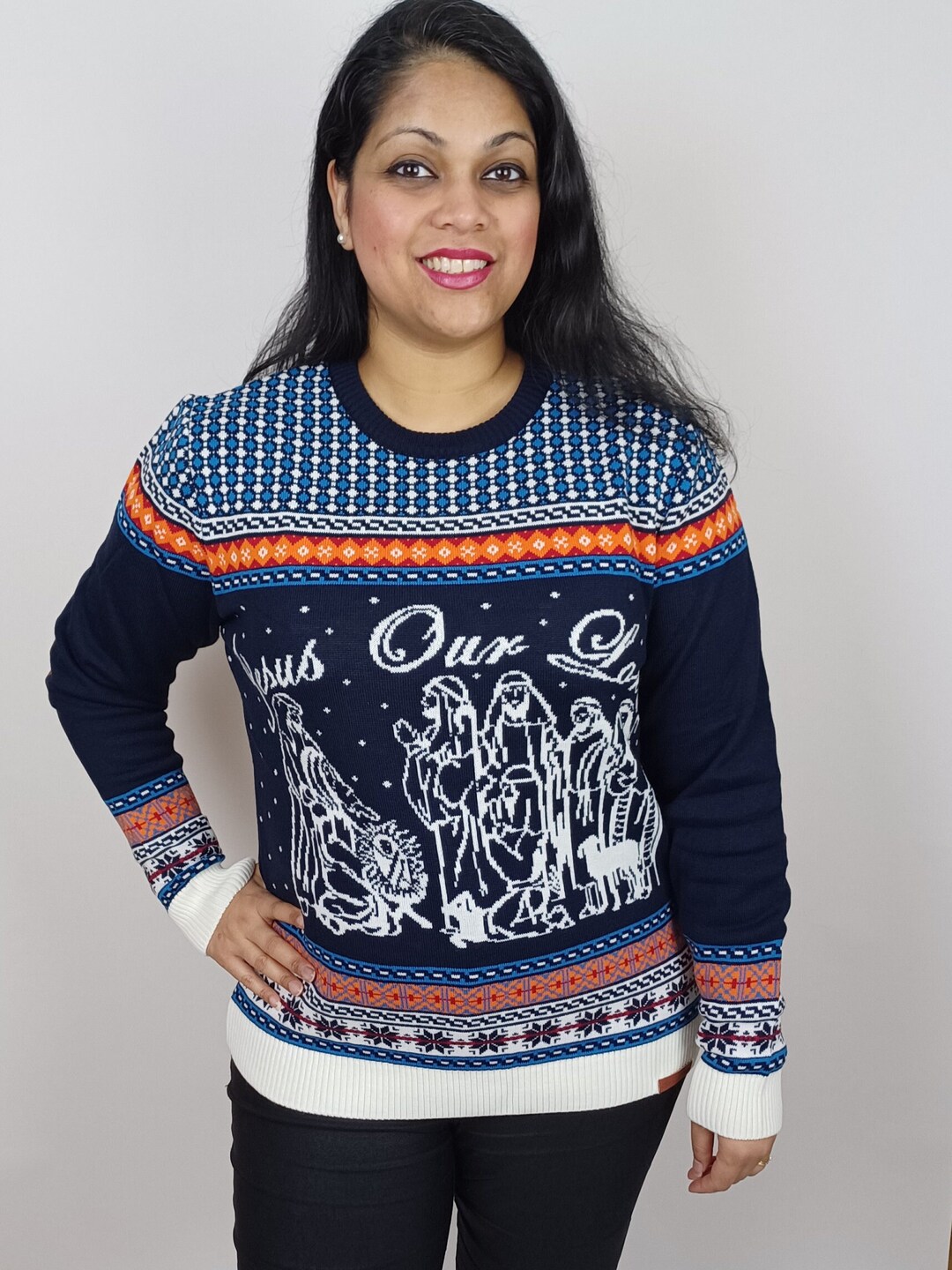 Jesus Our Lord Knitted Women's Christian Jumpers Sweaters in Premium ...