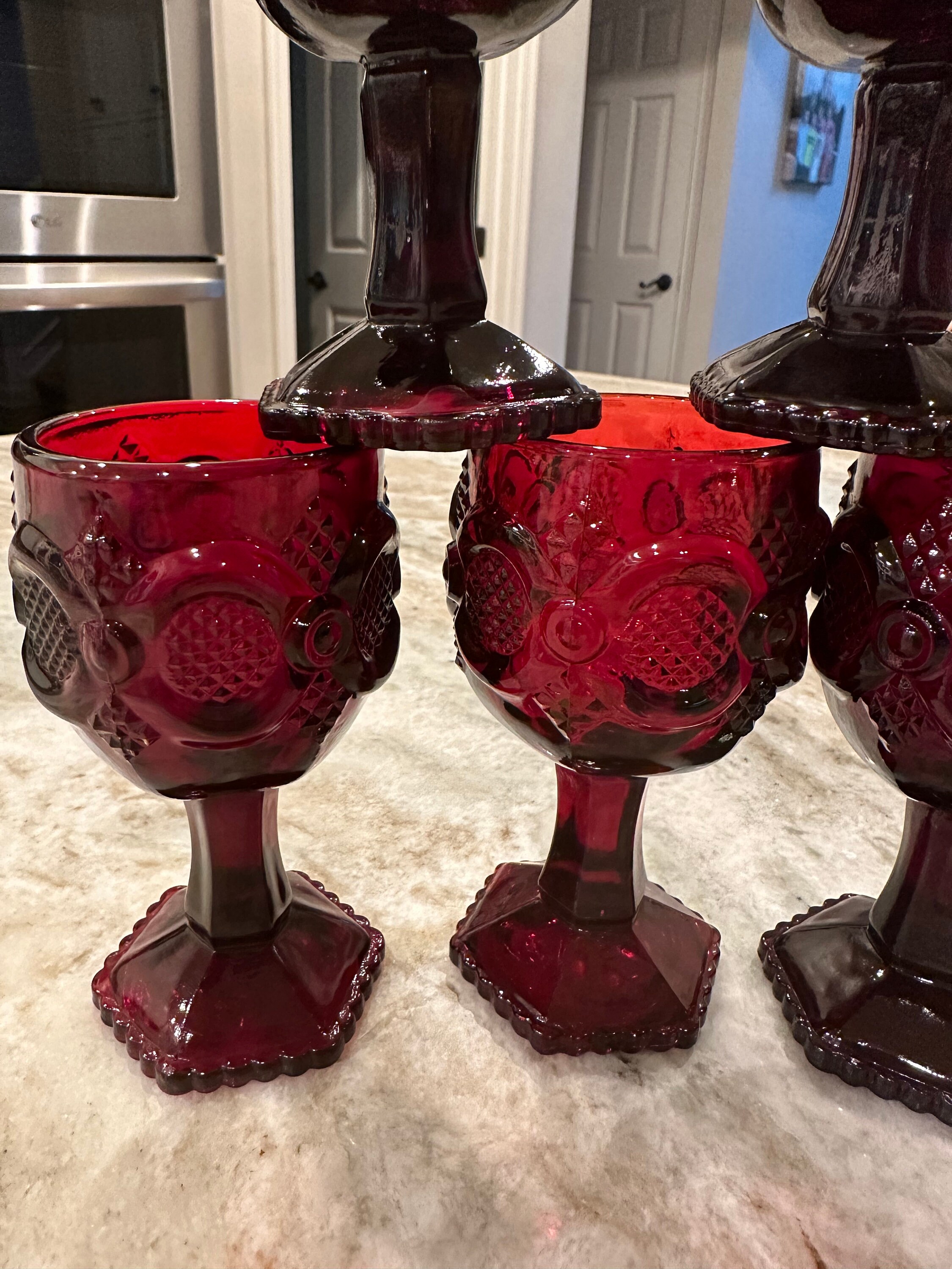 Set of 6 Vintage Ruby Red Avon Limoncello Glasses - Etsy