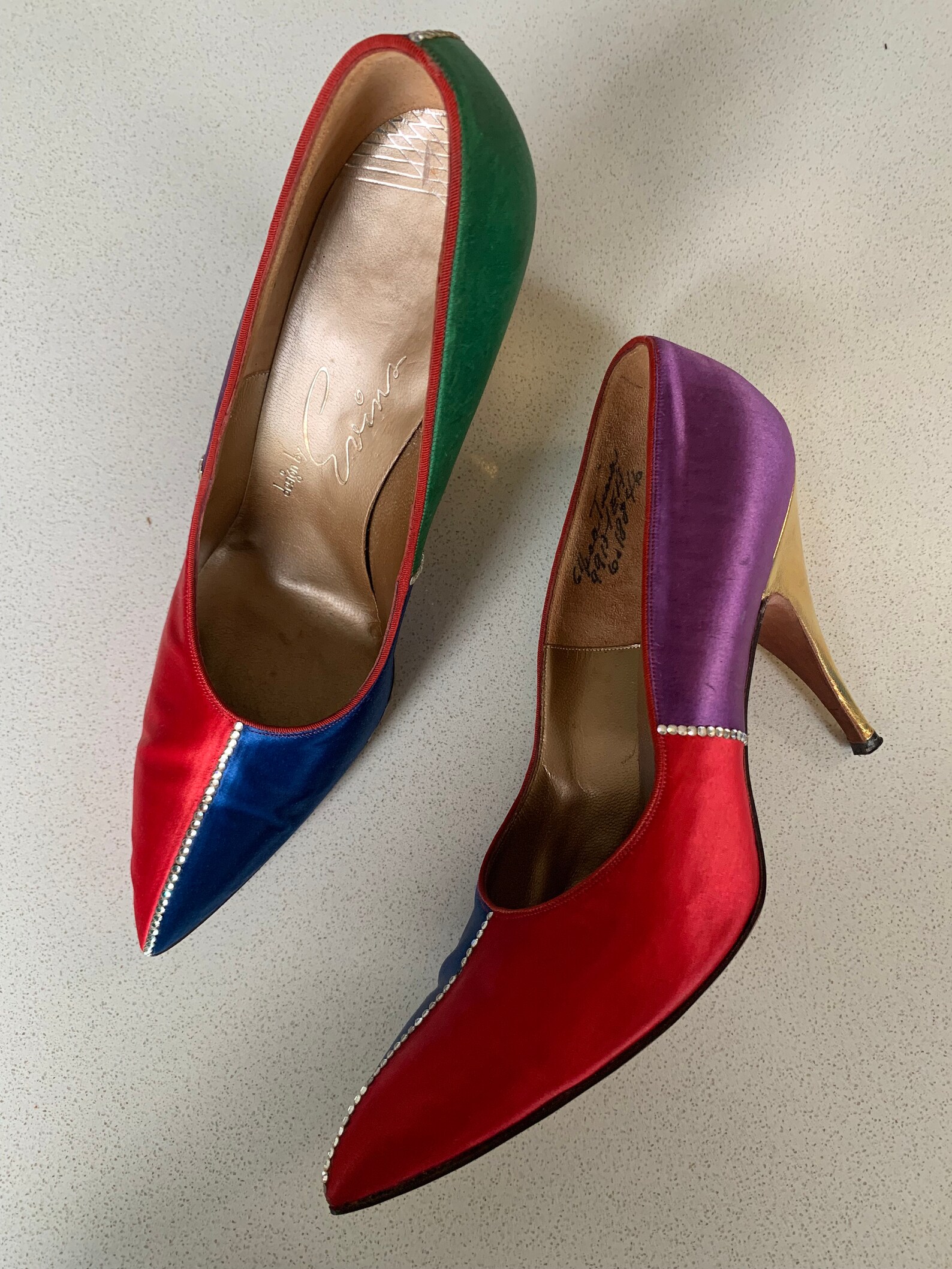 David Evins 1950's Silk Satin Pumps - Etsy