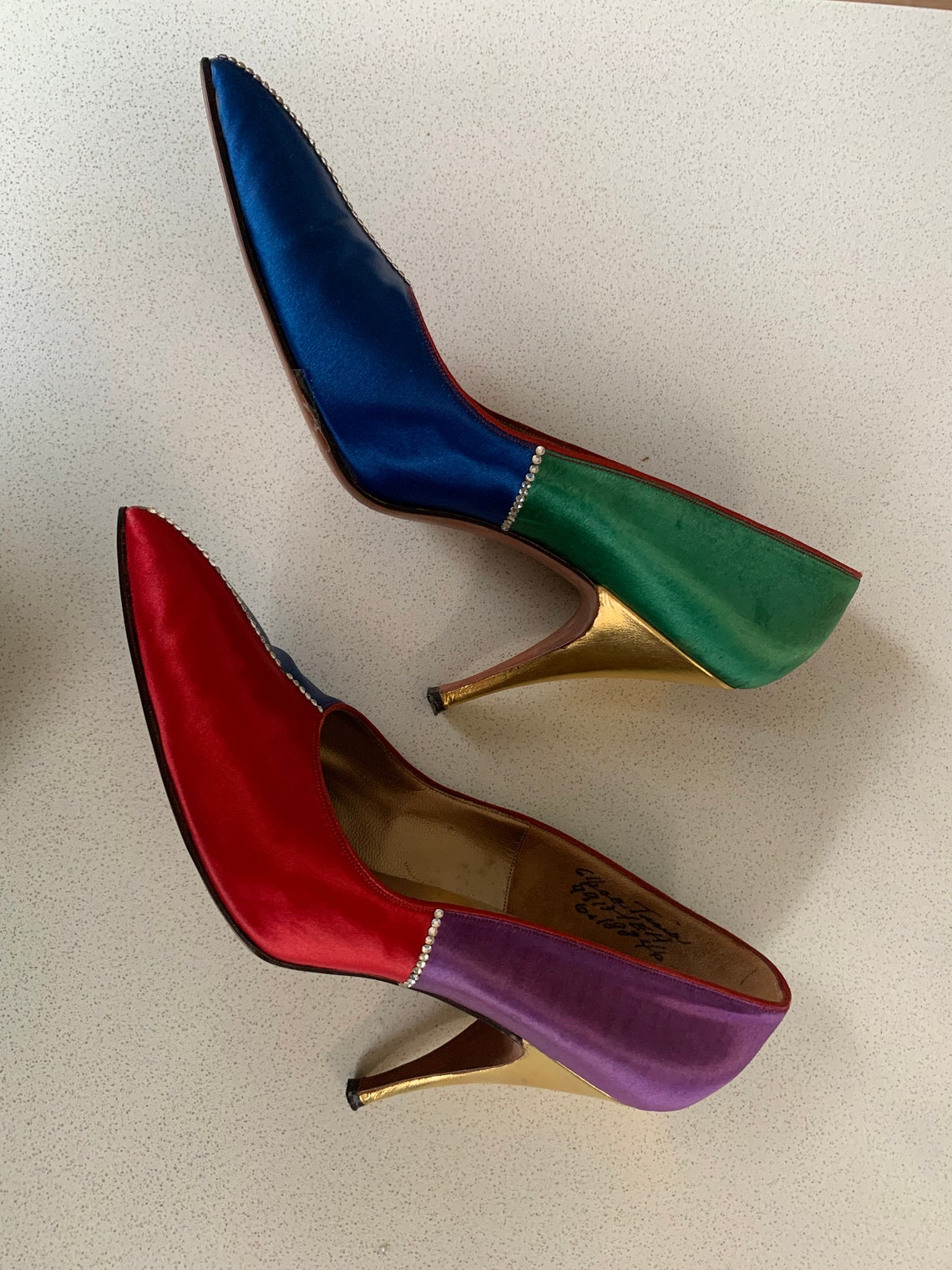 David Evins 1950's Silk Satin Pumps - Etsy