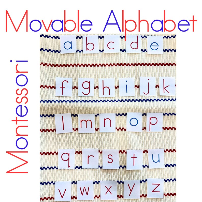 Montessori Printable Movable Alphabet | Print & Cursive Fonts - Etsy