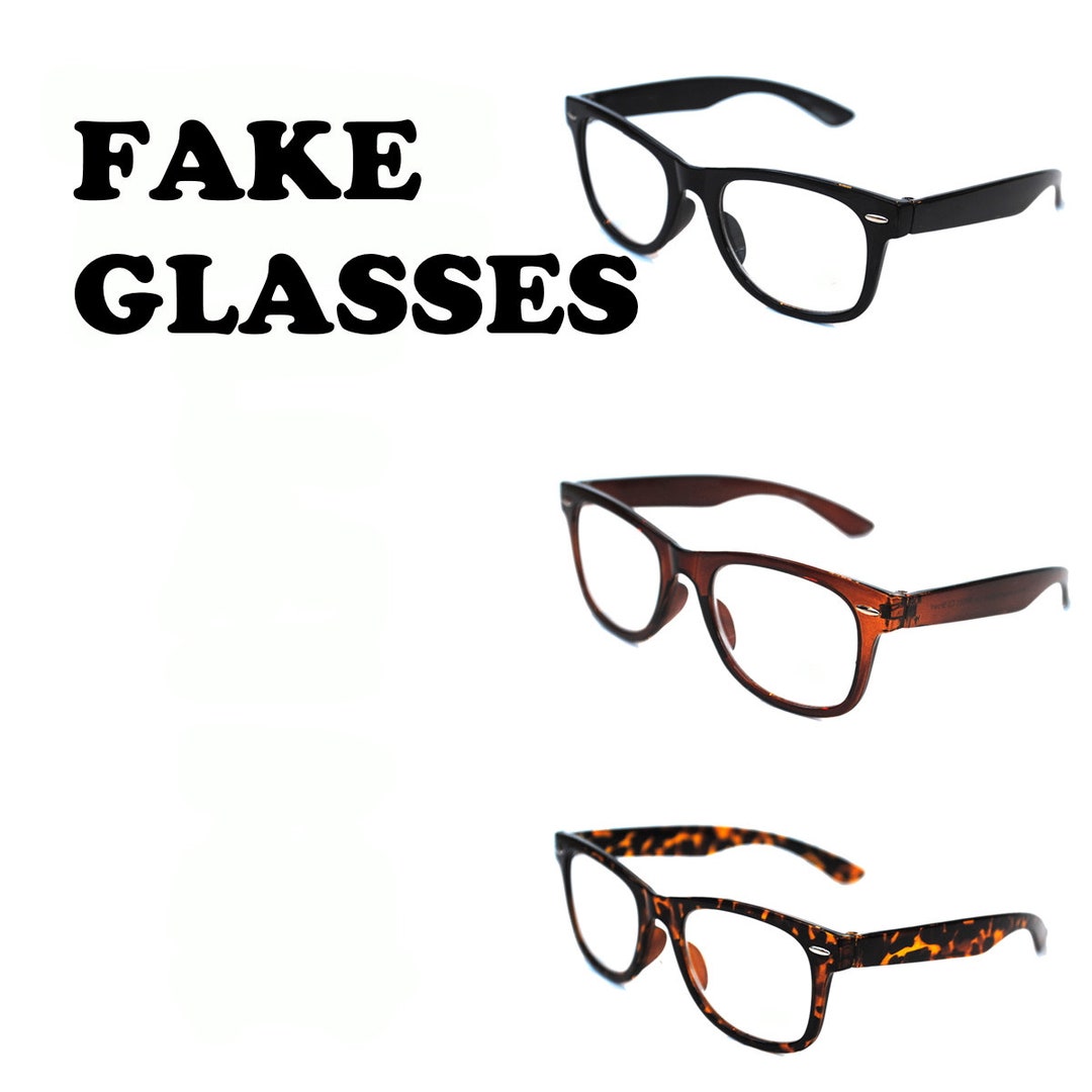 Classic Style Fake Clear Lens Glasses Vintage Nerd Geek Mens Ladies Etsy Canada