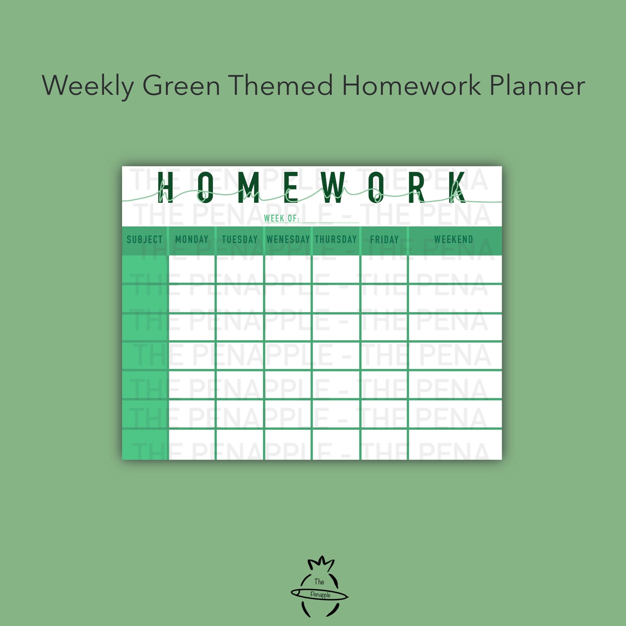 Printable Homework Planner, School, Students, Homework, Assignments ...