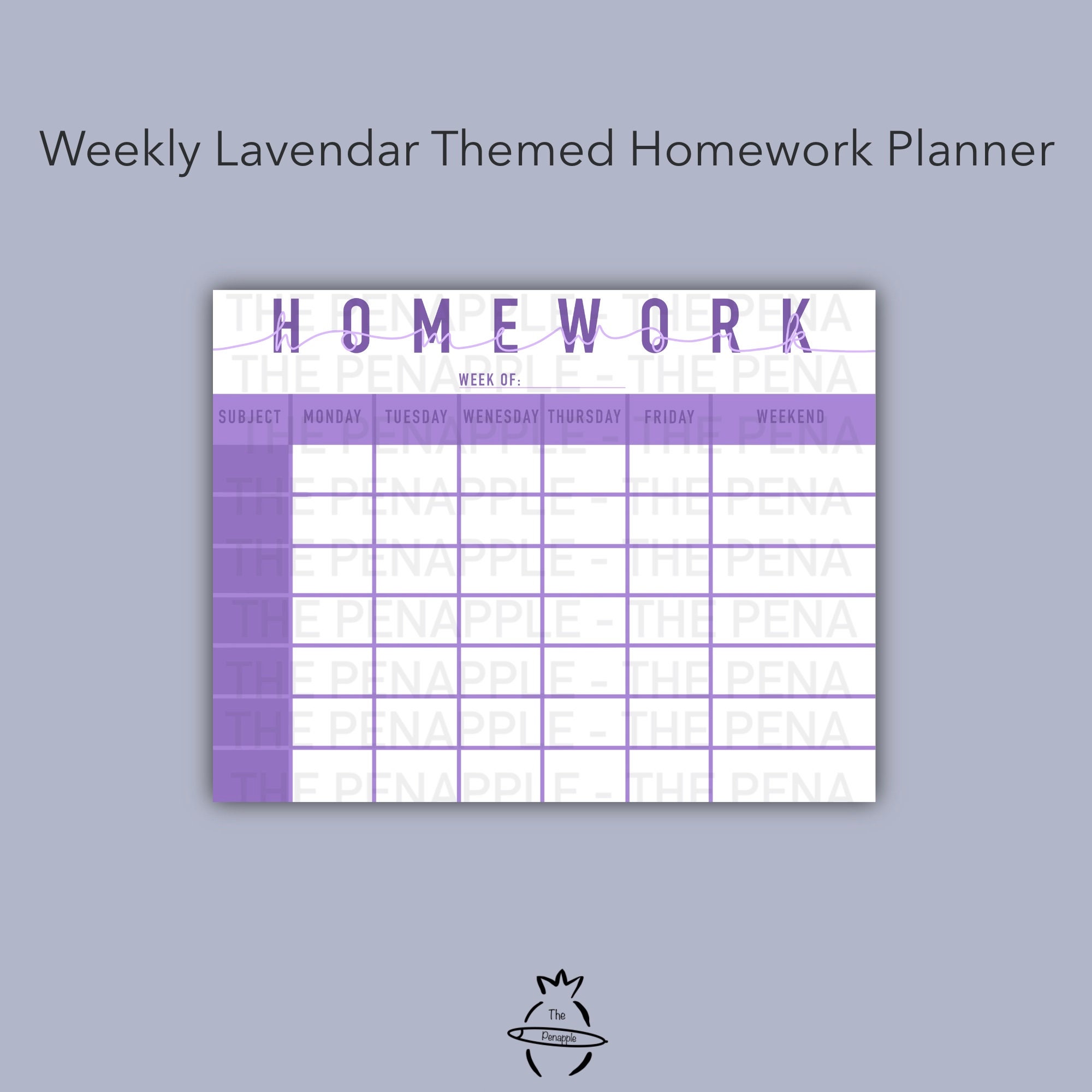 Printable Homework Planner, School, Students, Homework, Assignments ...