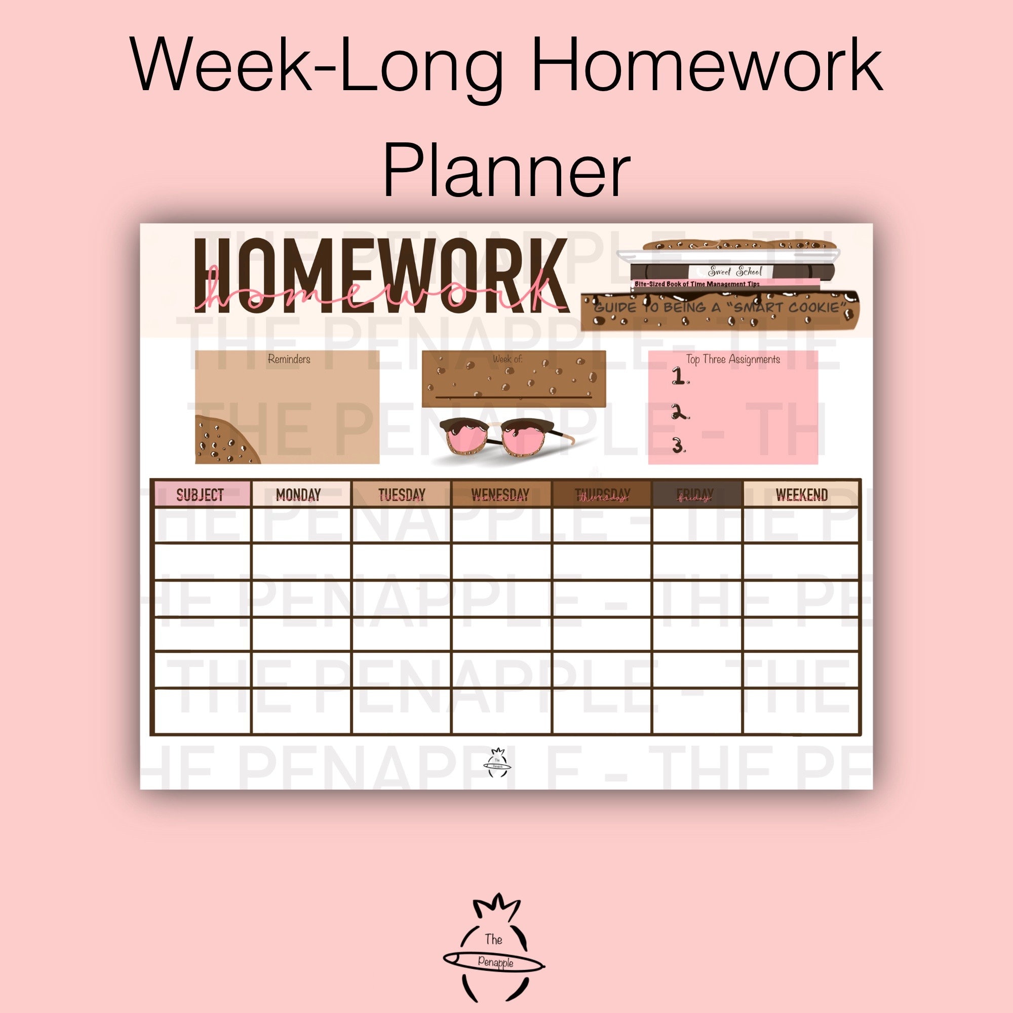 Printable Planner, PDF, Instant Download, Cute Planners, School ...