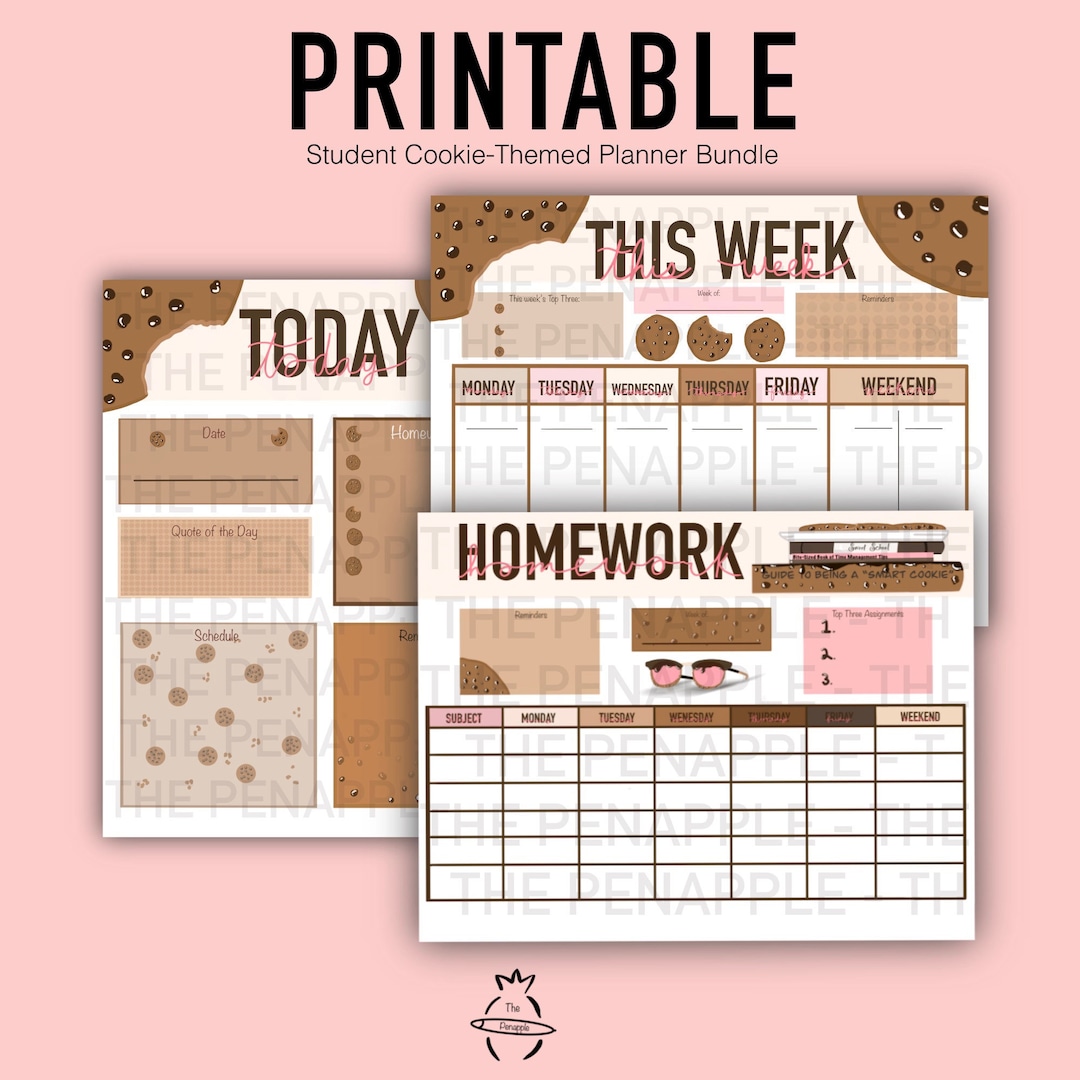 Printable Planner, PDF, Instant Download, Cute Planners, School ...