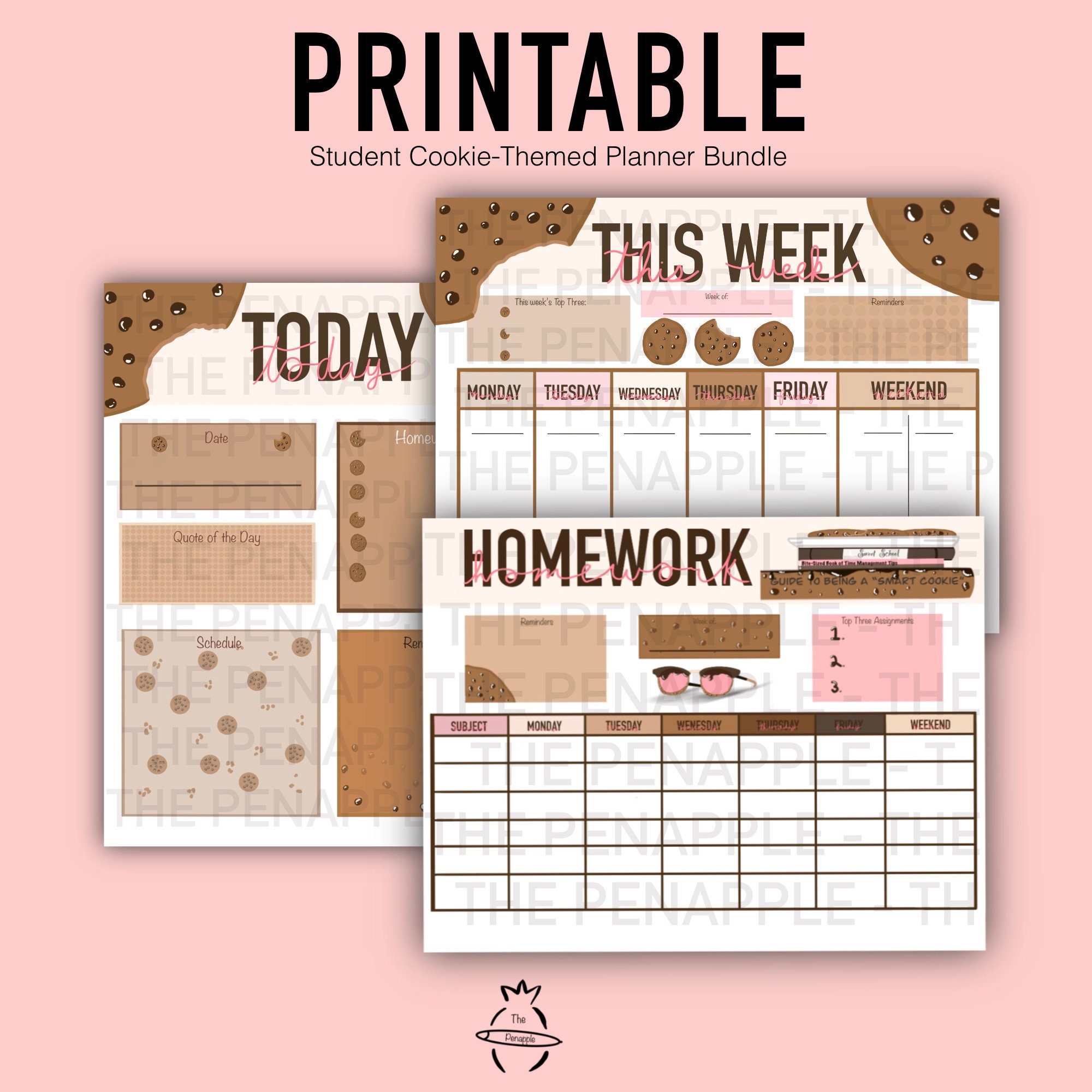 Printable Planner, PDF, Instant Download, Cute Planners, School ...