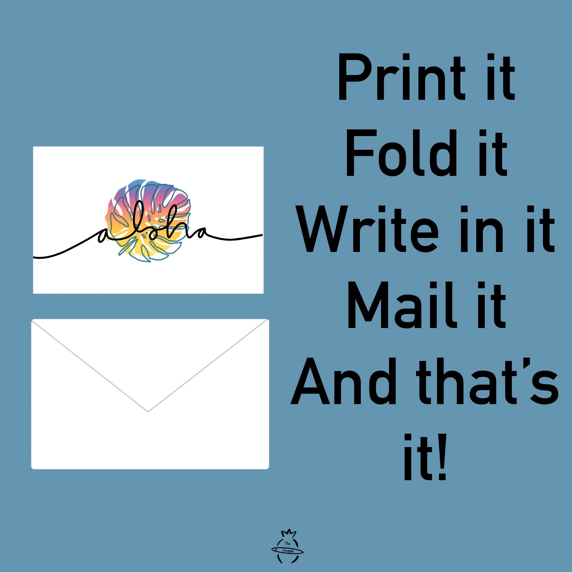 Printable Card, Greeting Card, Mail, Hawaii, Tropical, Sunset, Aloha ...