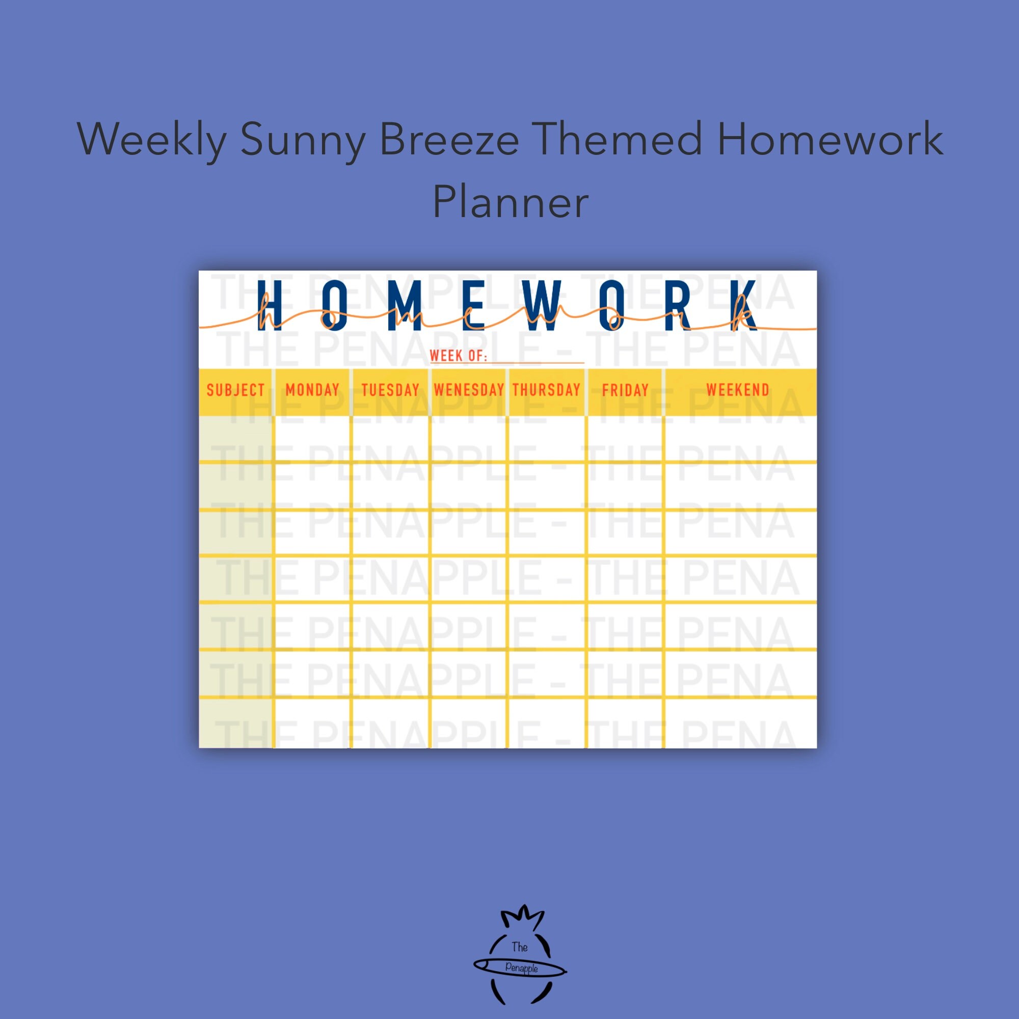 Printable Homework Planner, School, Students, Assignments, Projects ...
