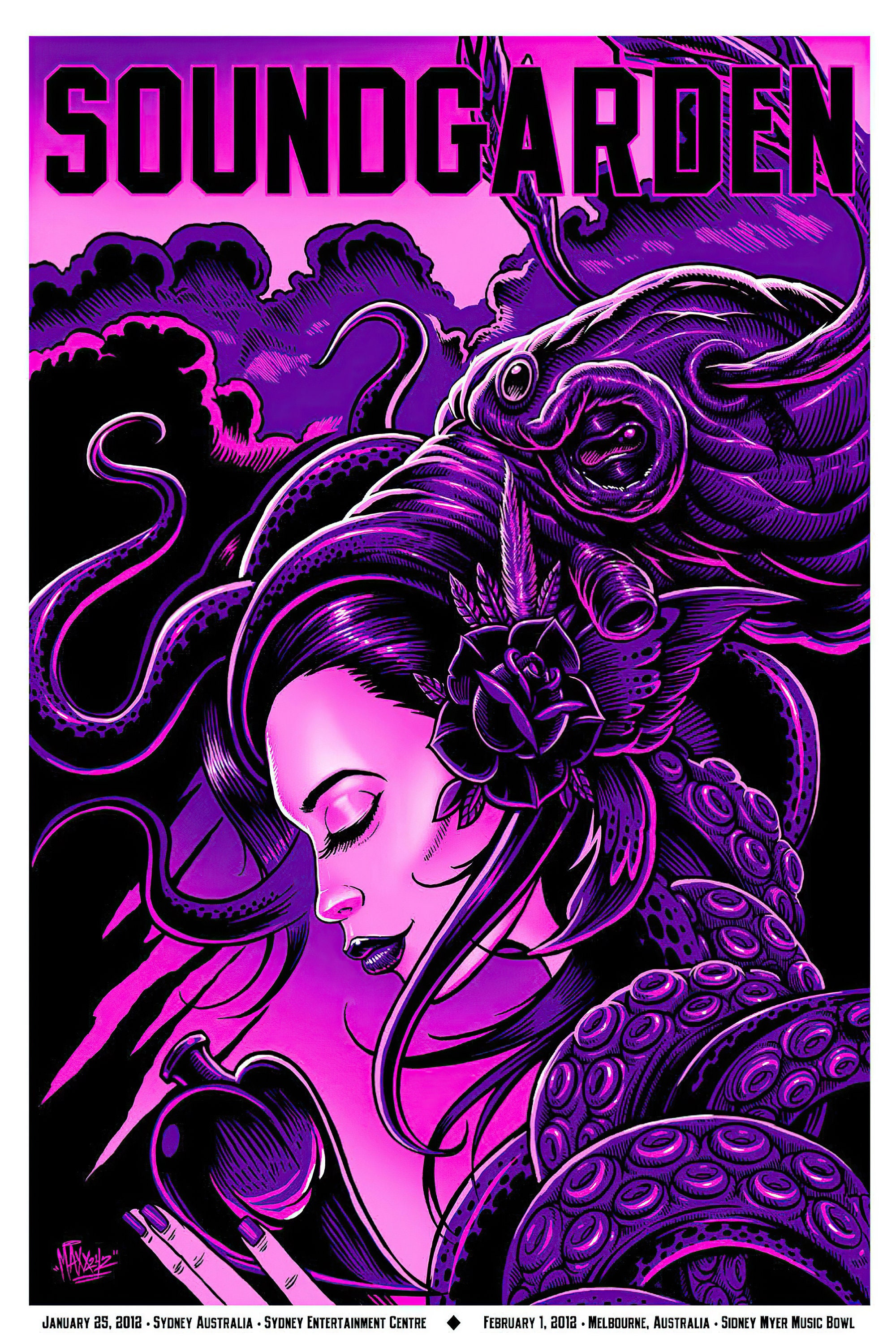 Soundgarden Sydney Concert Art Reproduction Free | Etsy