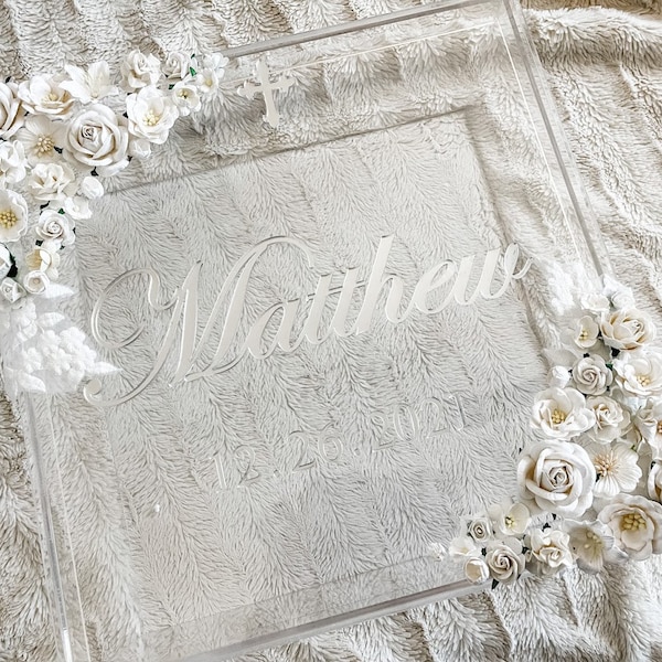 Acrylic Baptism Keepsake Box - Etsy