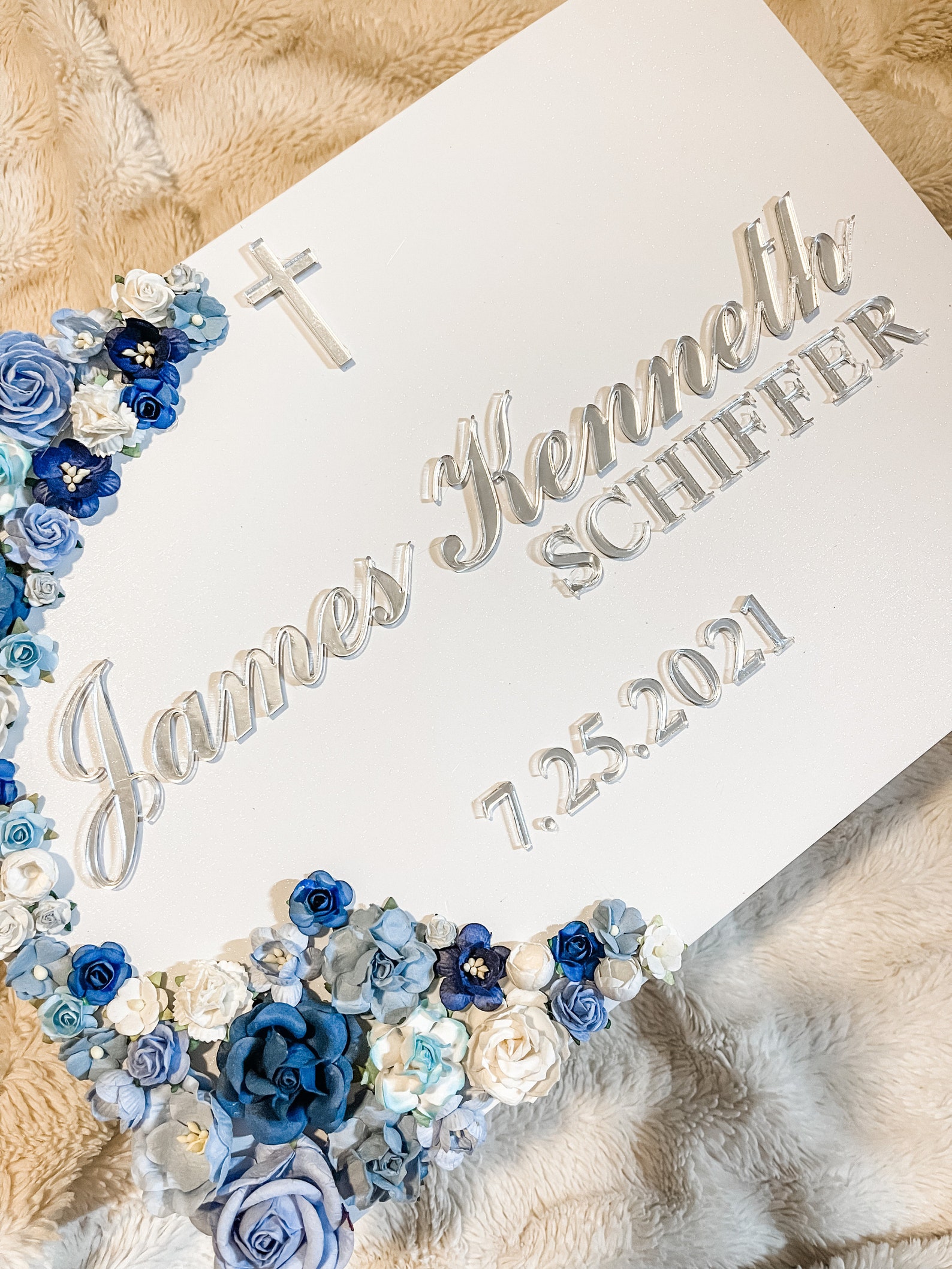 Personalized Floral Baptism Box Acrylic Gift Box Baptism Etsy Italia
