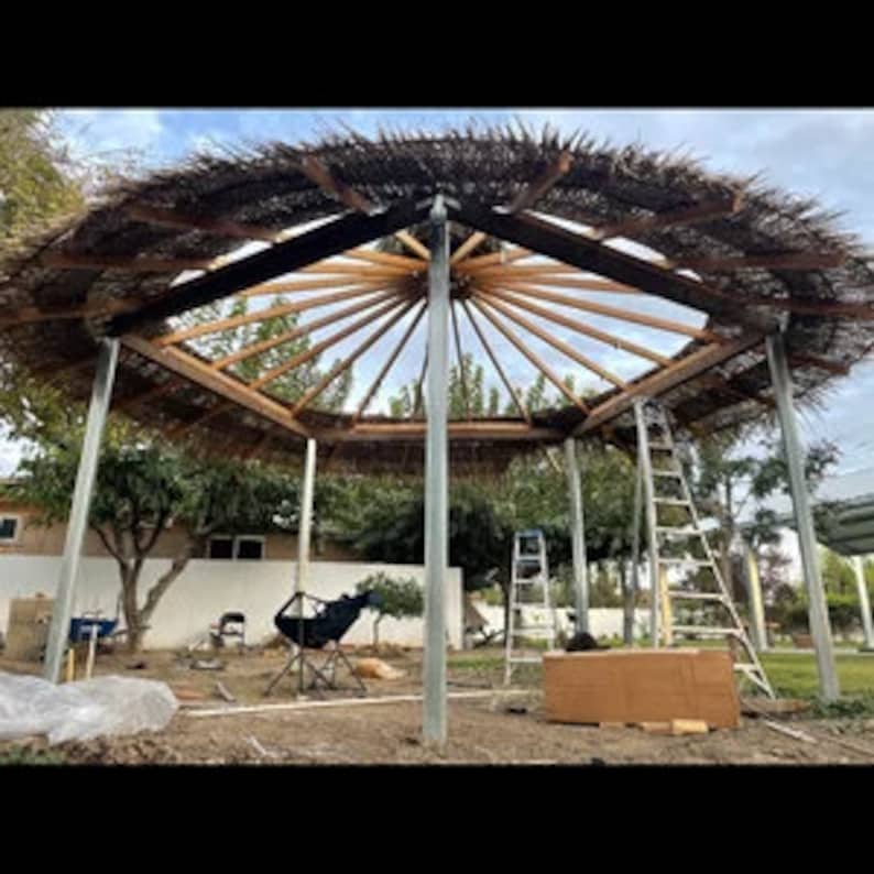 5 30x 5ft Mexican Palm Tiki Thatch Grass Panels, Palapa Tiki Bar Grass ...