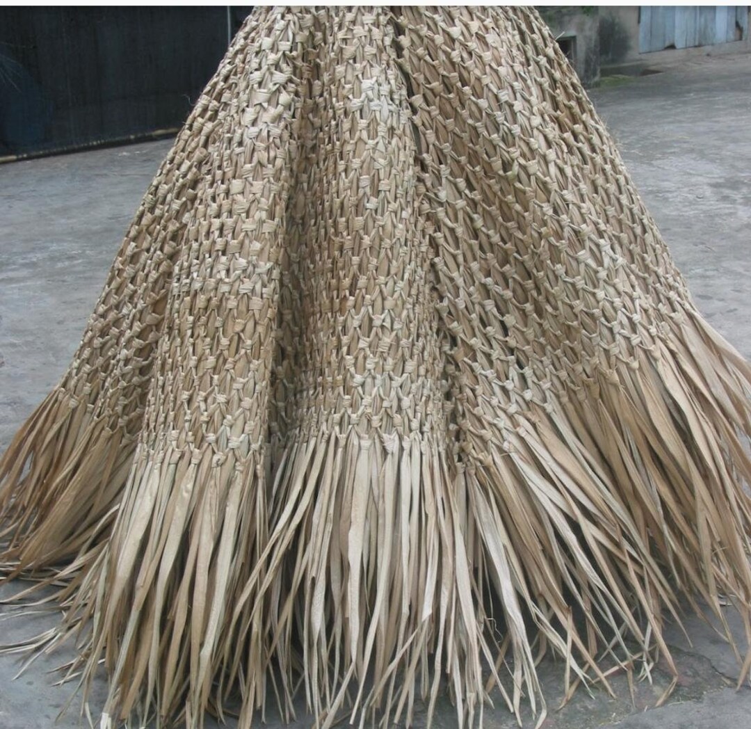 11ft Mexican Palm Grass Thatch, Palapa Umbrella Top Cover, Handmade ...