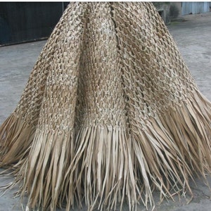 12ft Mexican Palm Grass Thatch, Palapa Umbrella Top Cover, Handmade ...