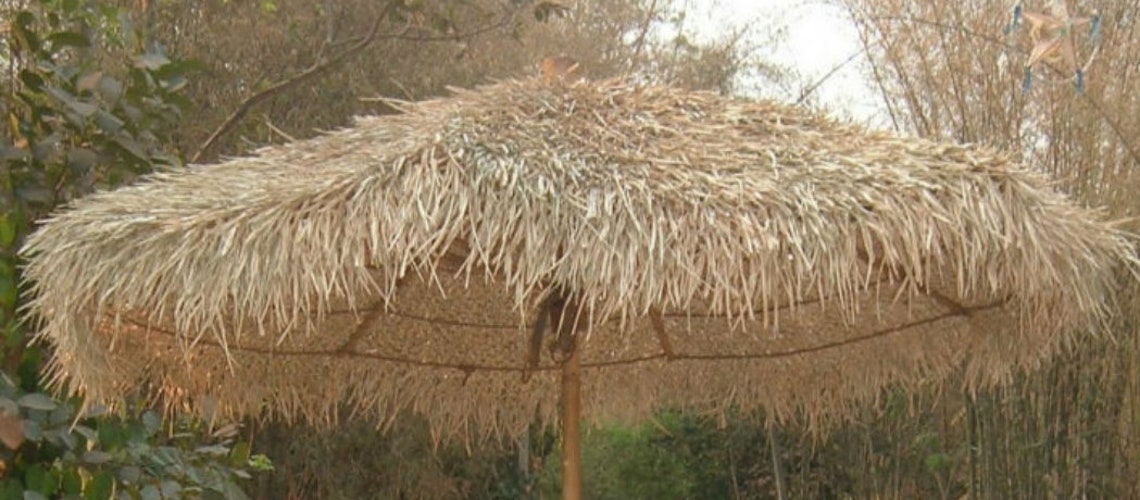 9ft Mexican Palm Grass Thatch Palapa Umbrella Top Cover, Dipped Sealer ...