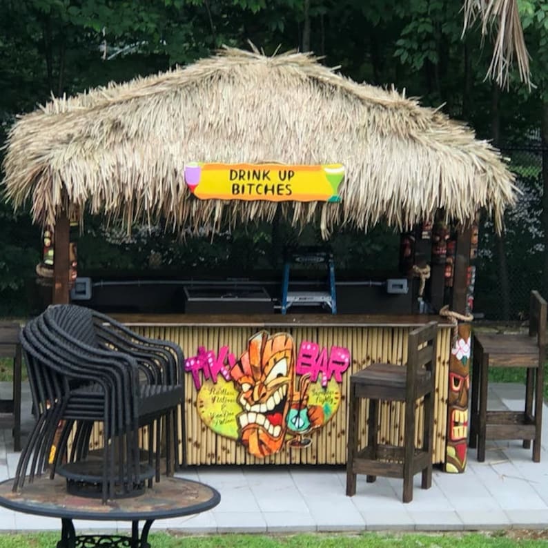 30"x 20 FT Mexican Thatch Tiki Palm Grass Mat Thatch Roll Best on the ...