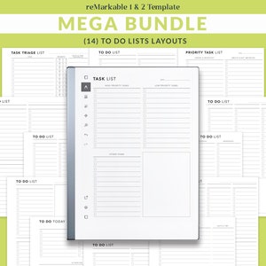 Remarkable 2 Templates To-do List 3 Layouts pdf & Png - Etsy Canada