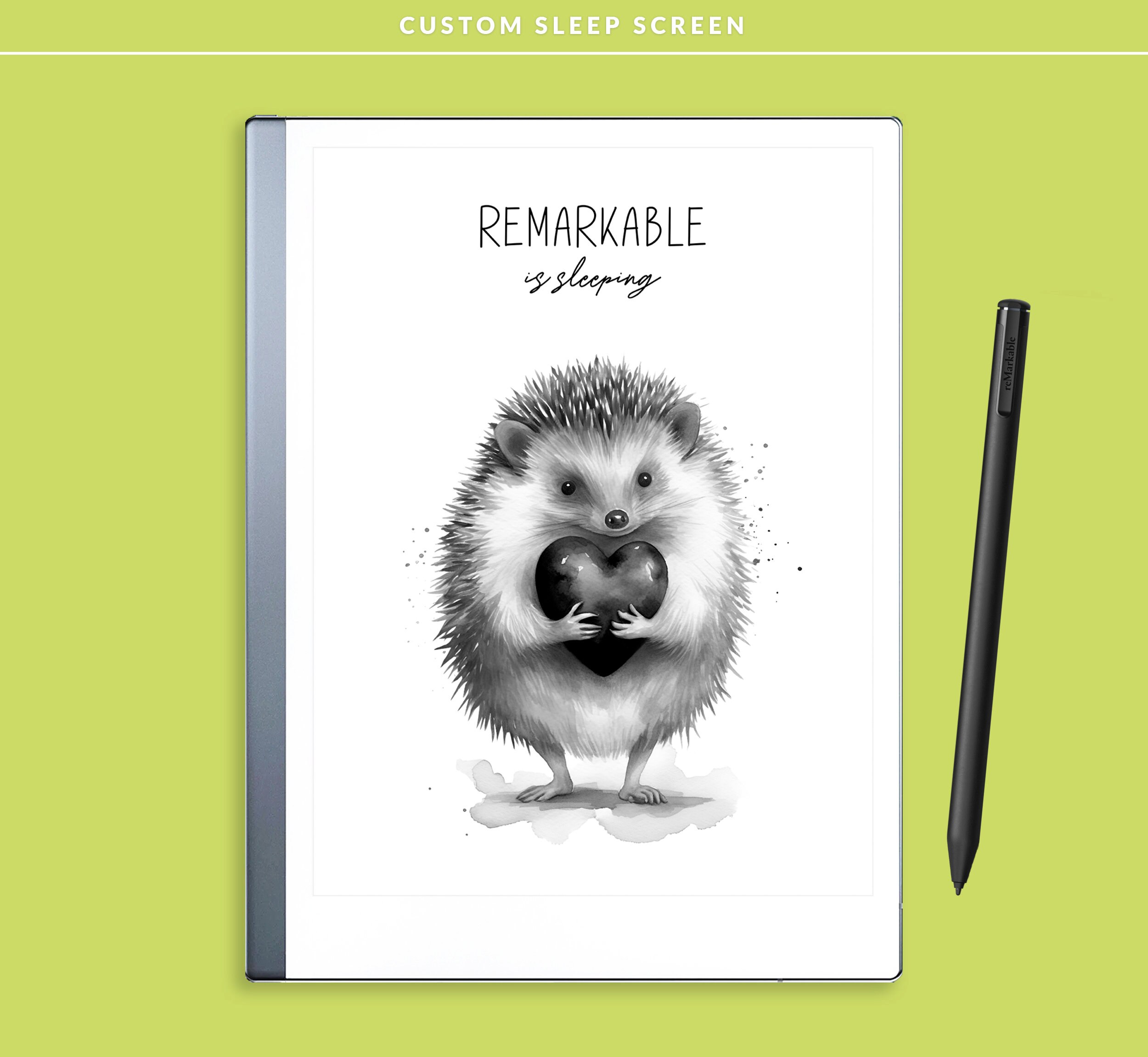 Remarkable 2 Sleep Screen, Hedgehog, Suspended Screens / Splash Screen ...