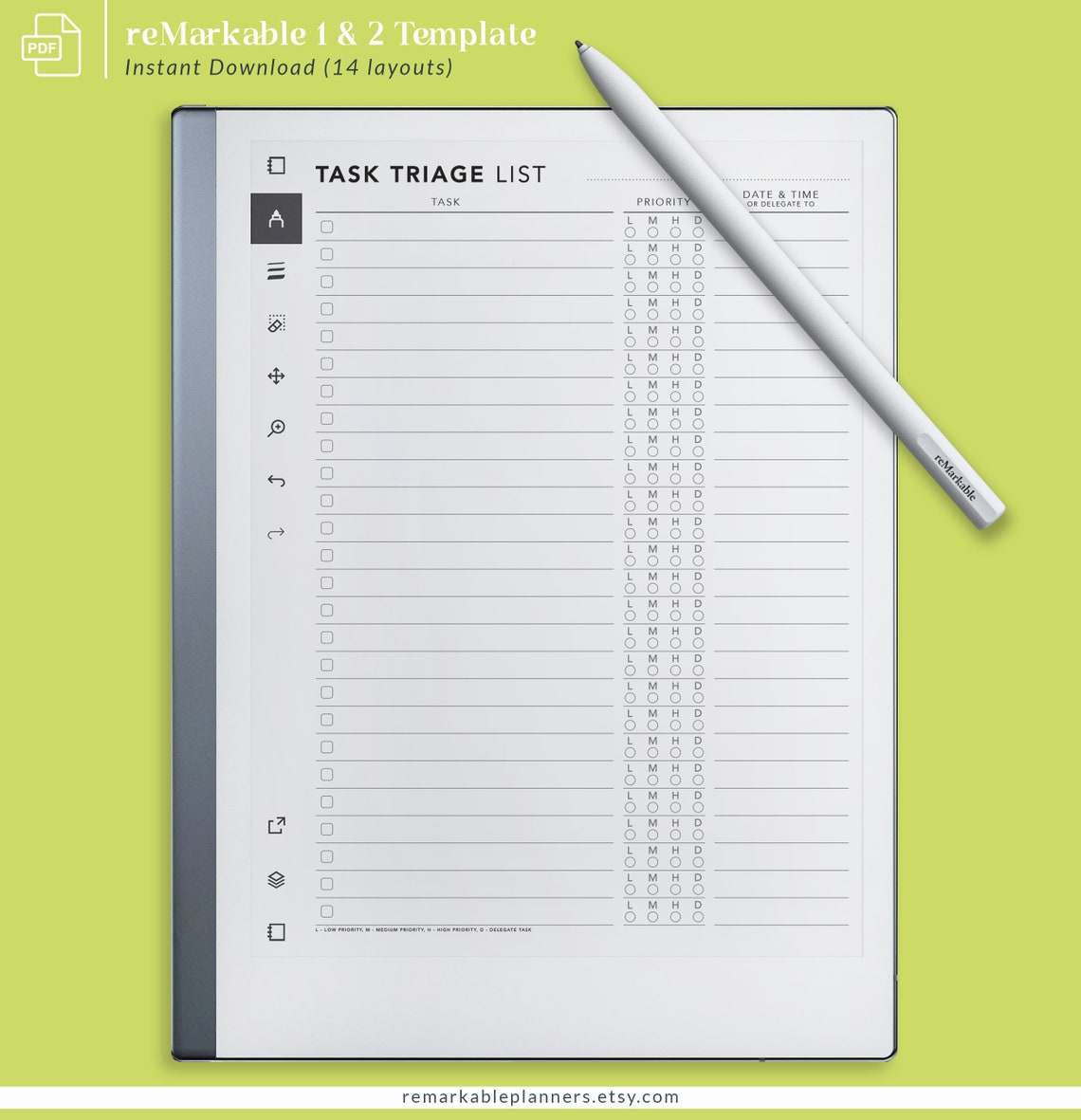 Remarkable 2 To Do List Template