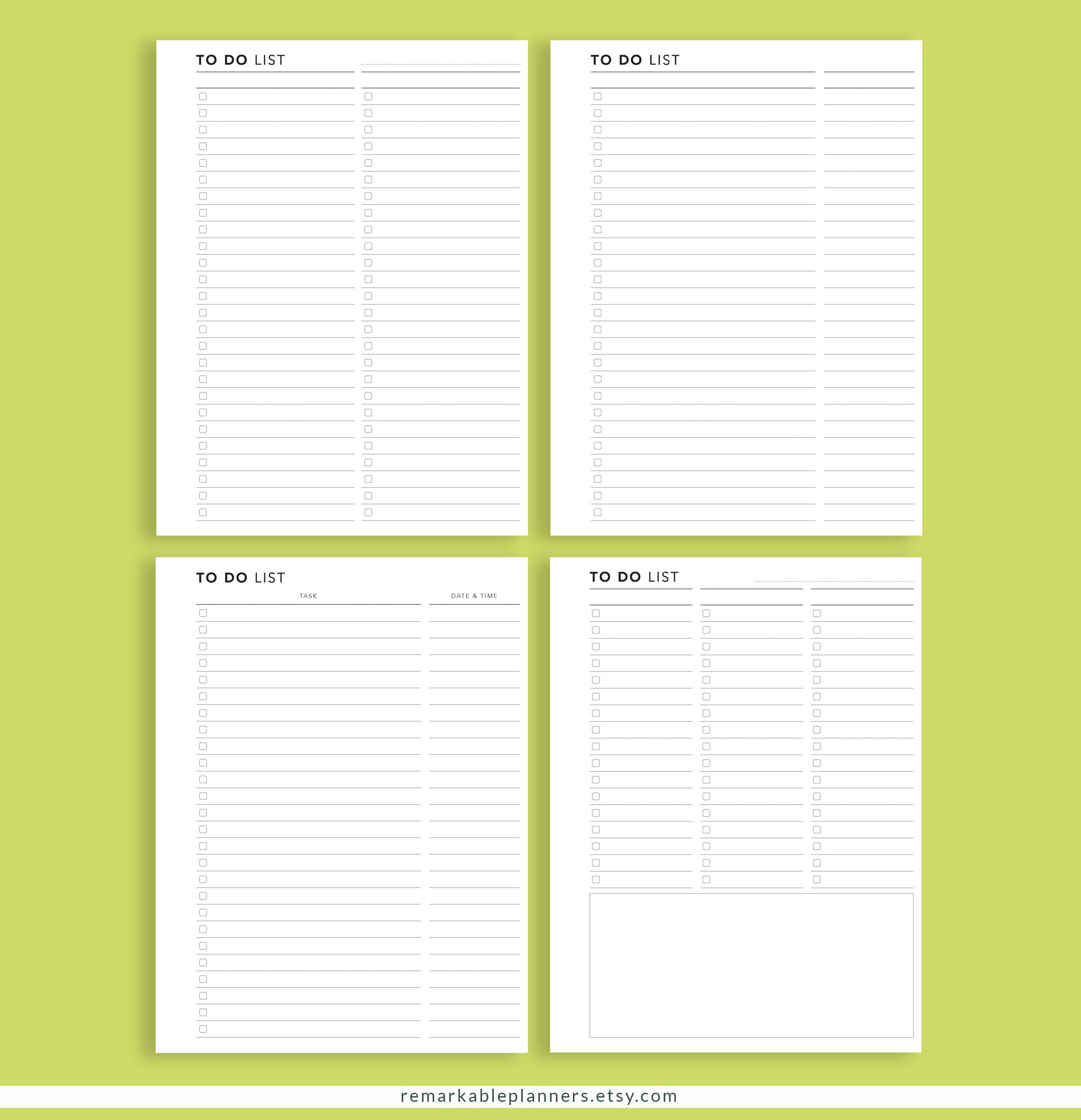 Remarkable 2 to Do List Task List Digital Planner Task - Etsy Canada