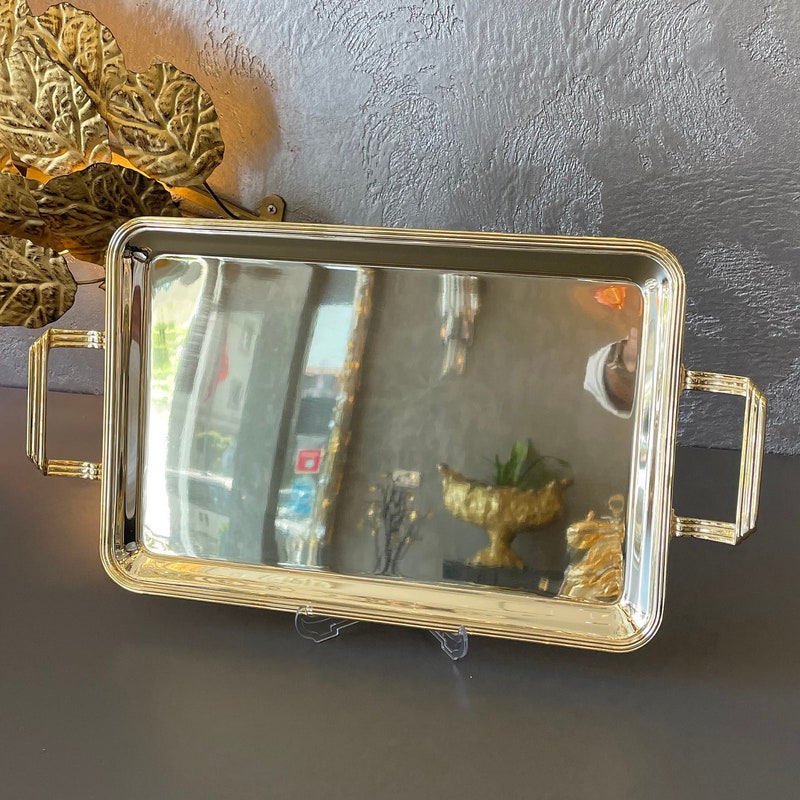 Gold Serving Tray - Etsy