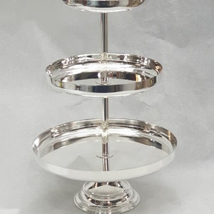 This Silver Plated 3-compartment Cookie Holder, Pastry Holder, Snack ...