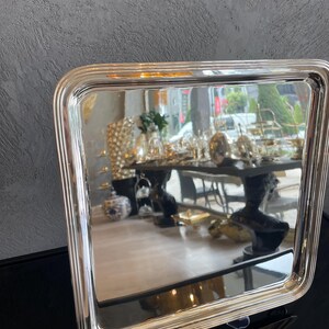 Square Tea Serving Tray With Silver Plated Legs | Modern Home Decor ...