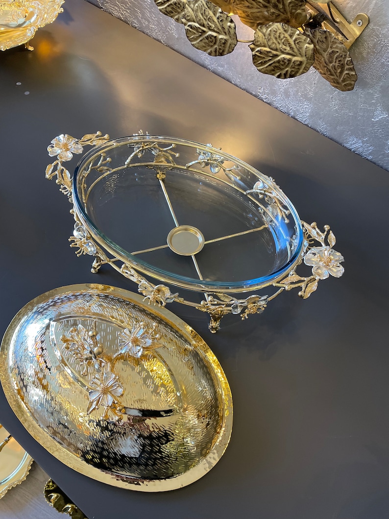 Chafing Food Warmer, Silver Plated Buffet, Gold Buffet Sets, Round ...