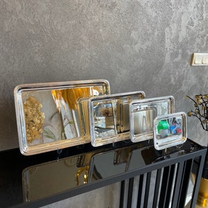Rectangle Tray, Serving Tray, Coffee Cup Tray, Brass Tray, Decorative ...