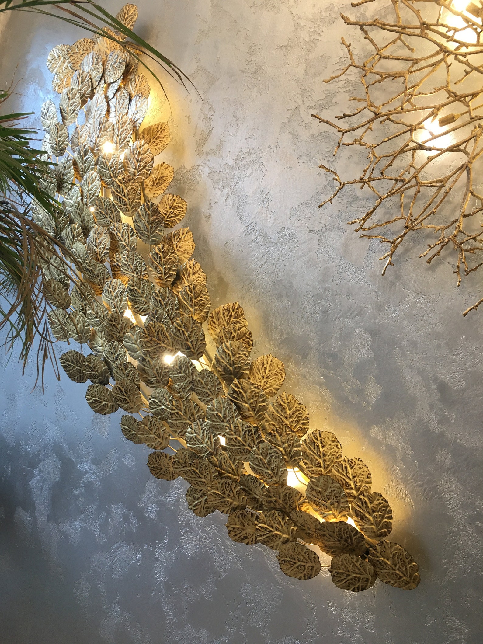 Lighting Wall Lighting Leaf Pattern Lighting Rustic - Etsy