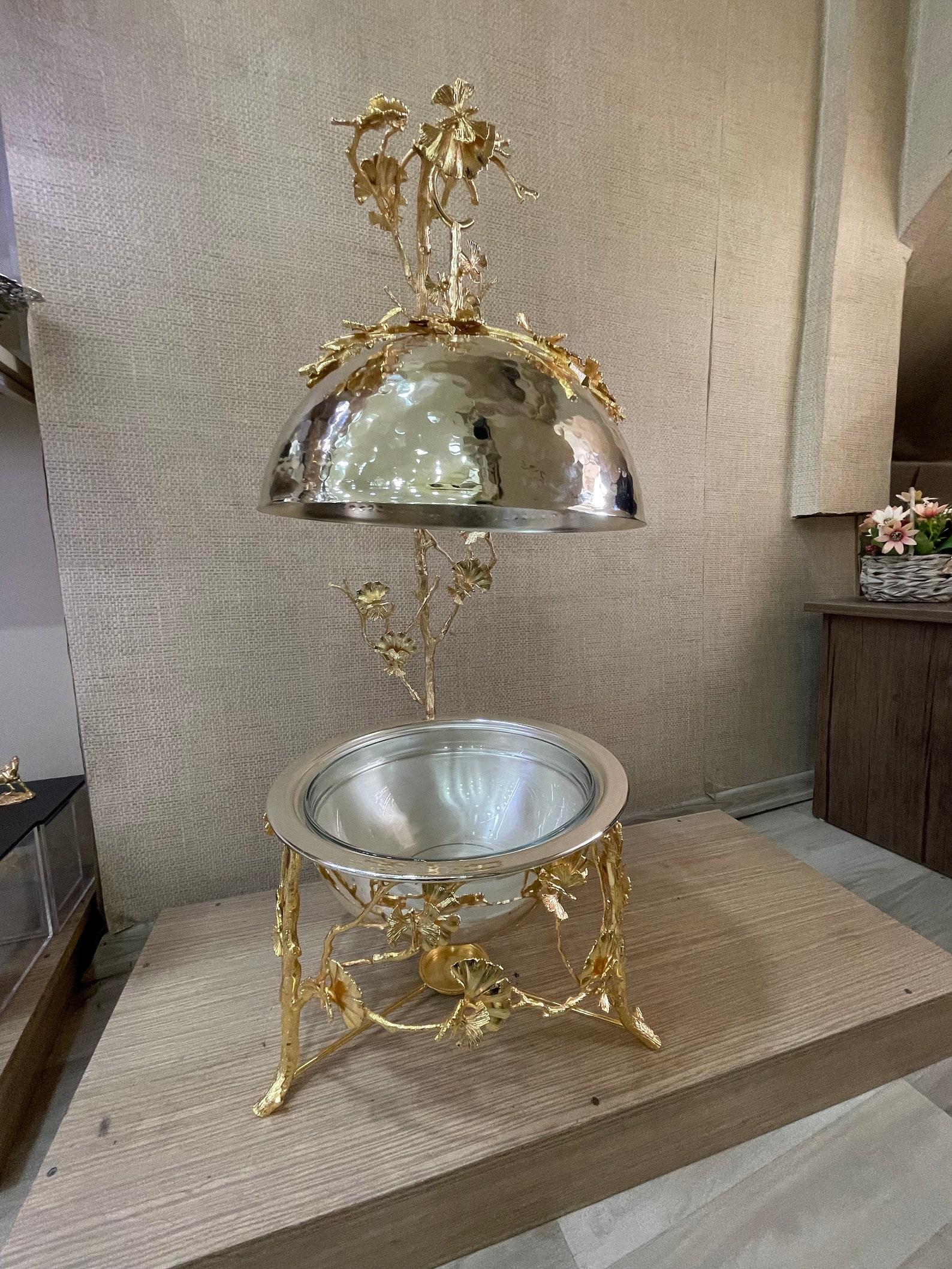 Chafing Food Warmer, Silver Plated Buffet, Gold Buffet Sets, Round ...
