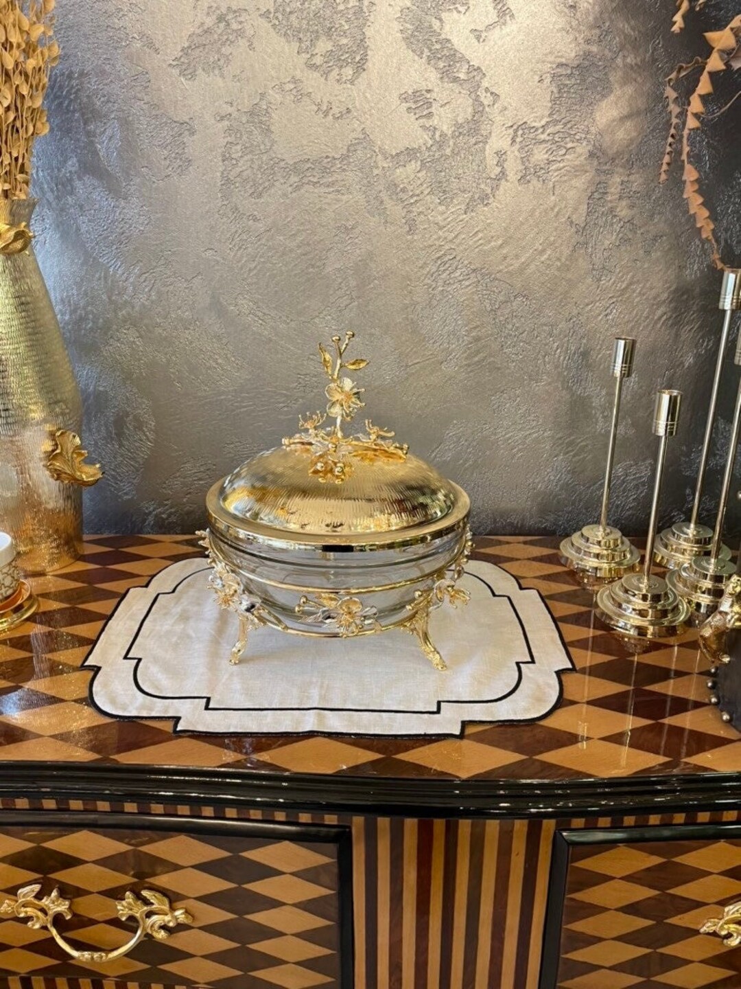 Chafing Food Warmer, Silver Plated Buffet, Gold Buffet Sets, Round ...