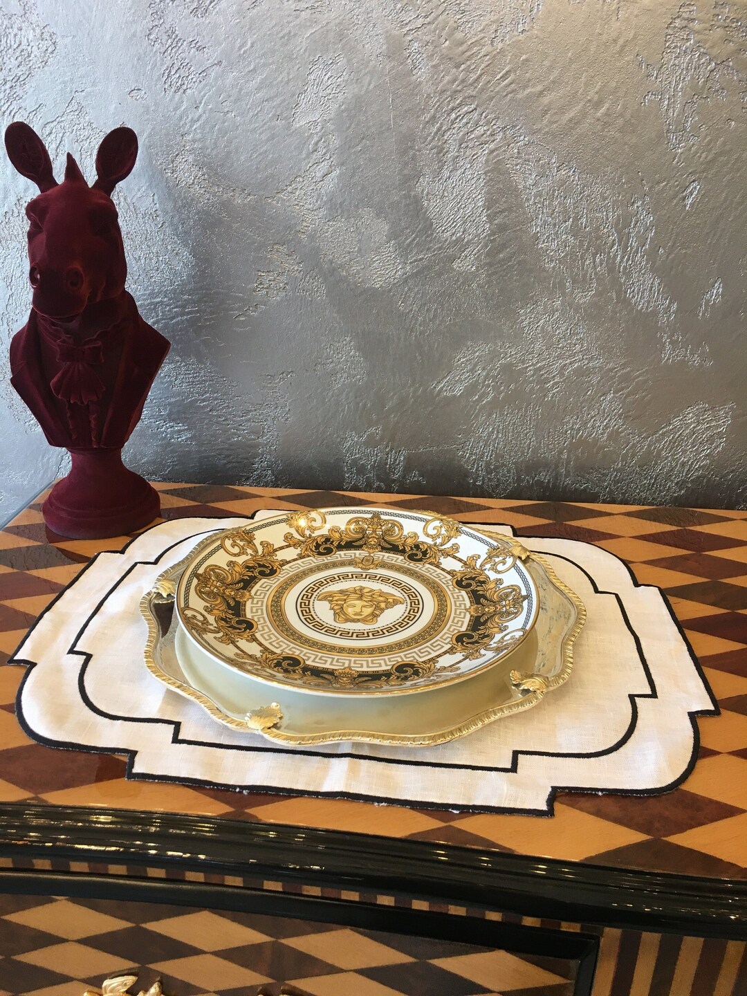 Brass Placemat Silver Supla Handmade Plate Round Wedding Table Decor - Etsy