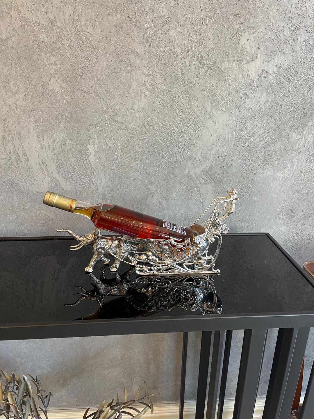 Silver Plated Wine, Whiskey and Champagne Carrying Stand - A Stylish ...